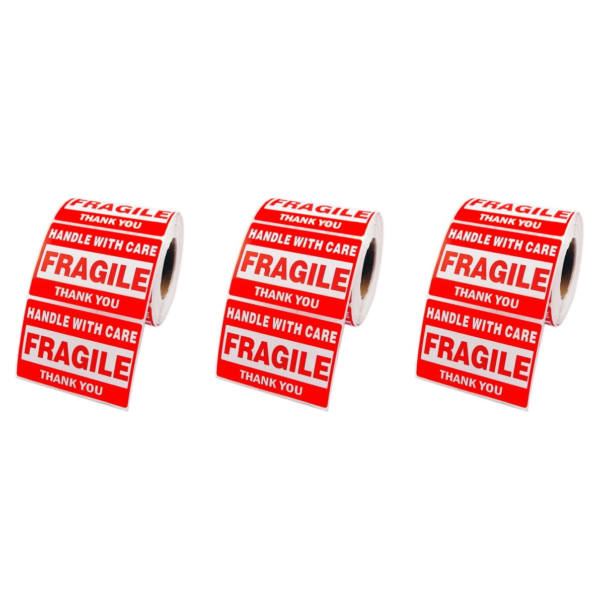 WORGEOUS 3 Rolls /500pcs Warning Fragile Stickers Moving Wrapping ...
