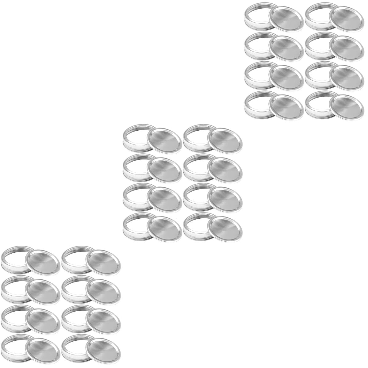 WORGEOUS 3 Sets 24Pcs Practical Air Tight Split Type Aluminum Secure ...