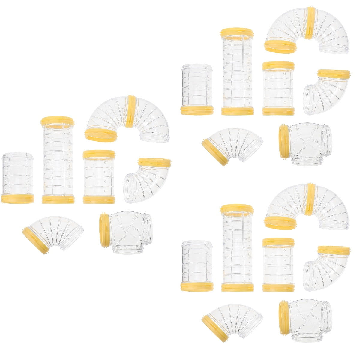 WORGEOUS 3 Sets DIY Hamster Maze Tool Plastic Hamster Tunnel Hamster ...