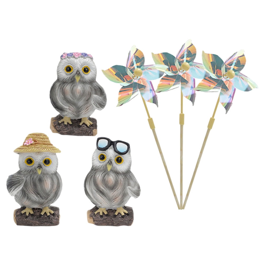 GOOHOCHY Adorable Owl Windmill Decorations for Garden Balcony Perfect ...