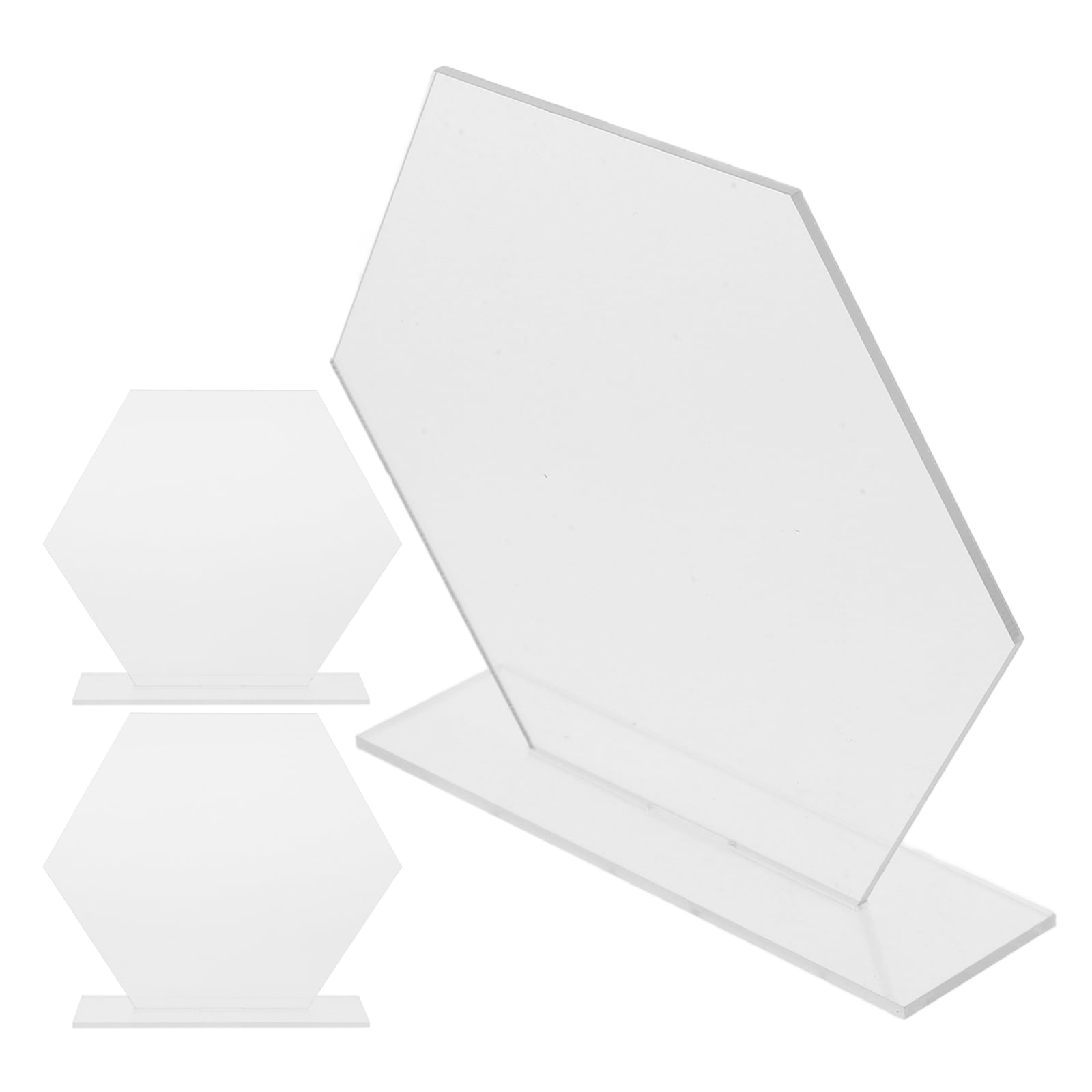WORGEOUS 3 Sets Hexagonal Acrylic Place Cards Table Setting Cards DIY ...