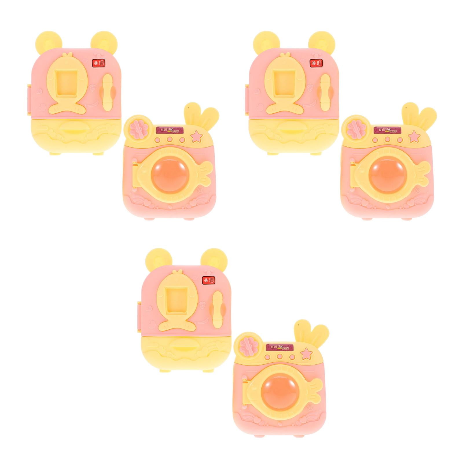 WORGEOUS 3 Sets Kids Mini Washing Machine Toy Washer Dryer Playset ...