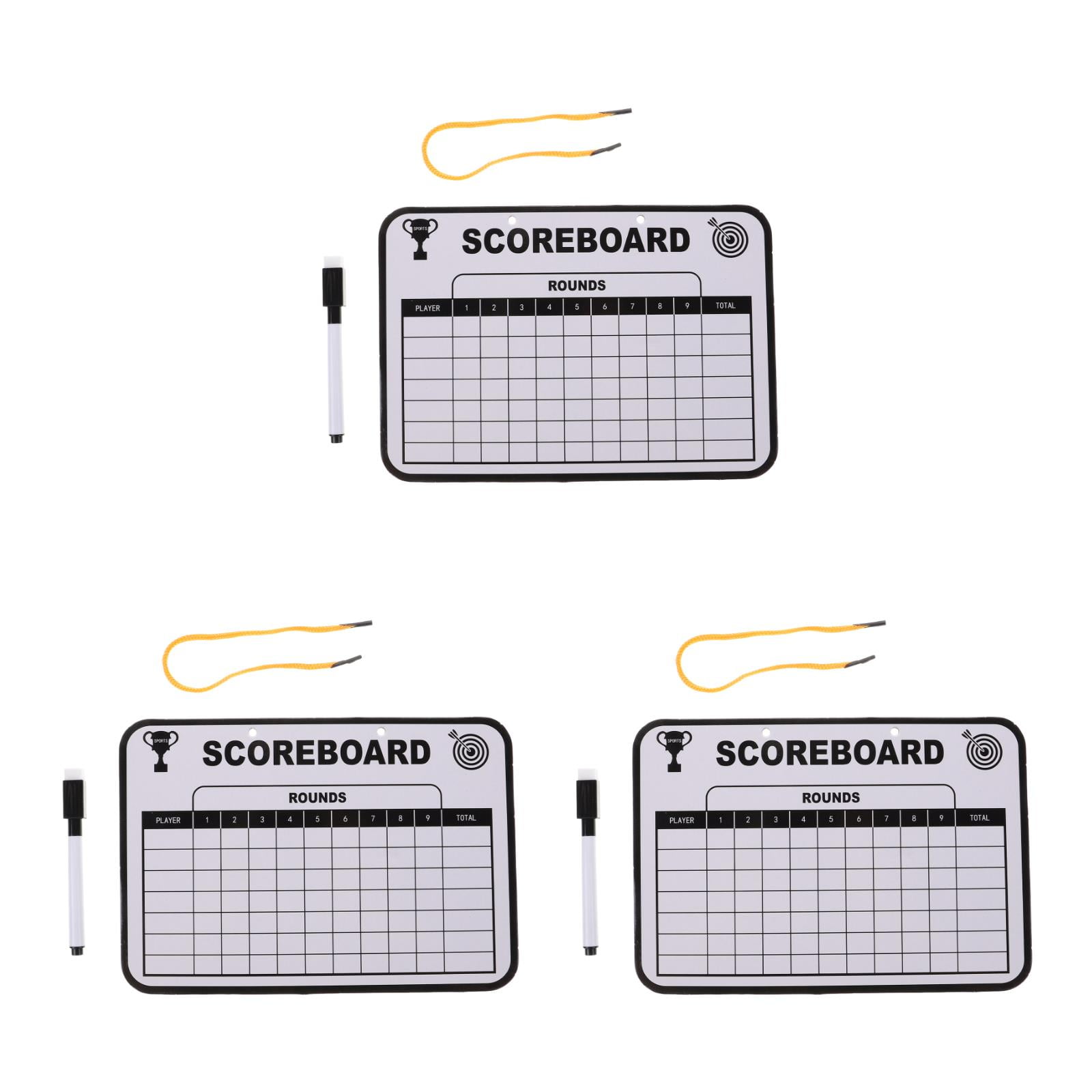 WORGEOUS 3 Sets Of Outdoor Scoreboard Golf Points Card Dry Erase ...