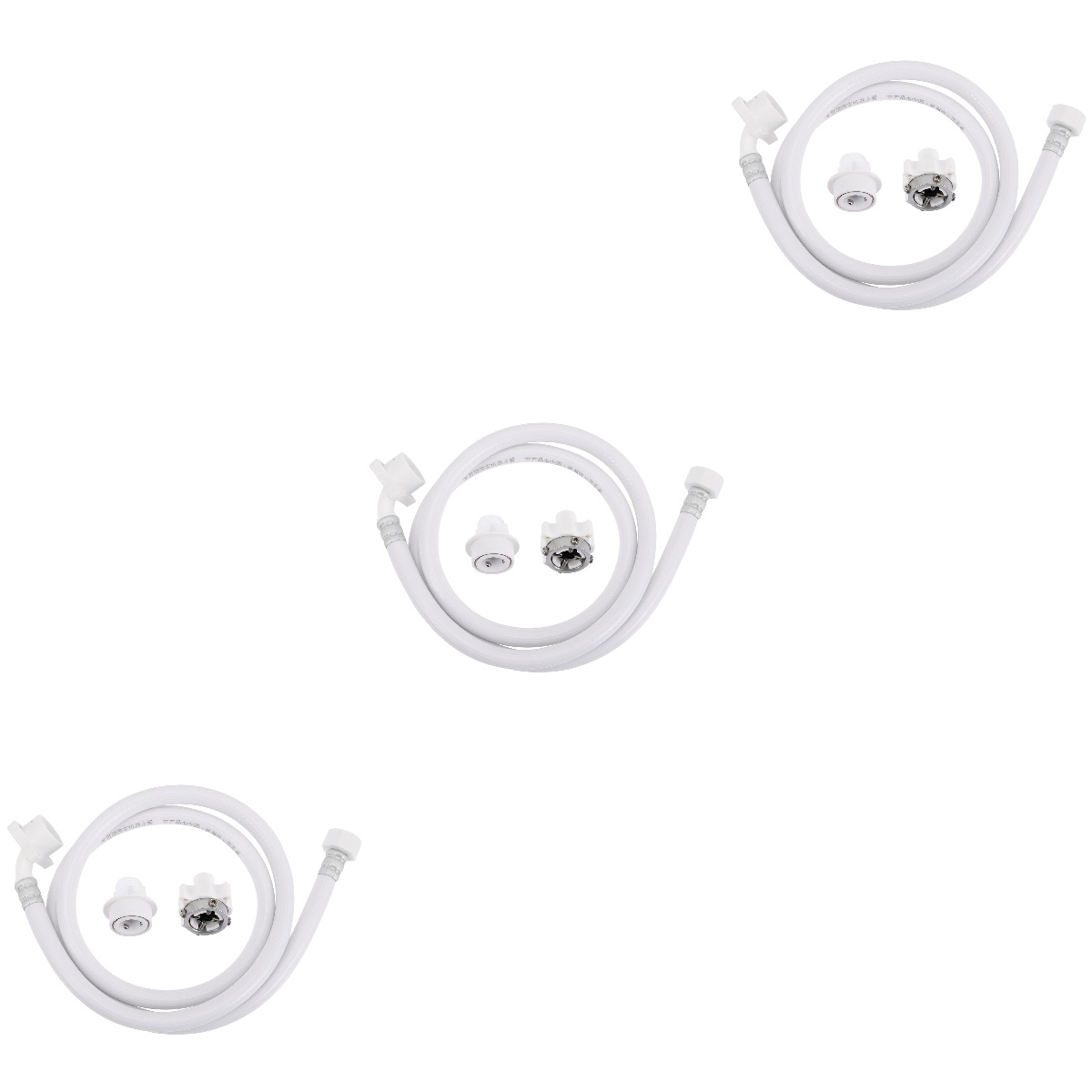 WORGEOUS 3 Sets PVC Washing Machine Water Inlet Hose Length White Water ...