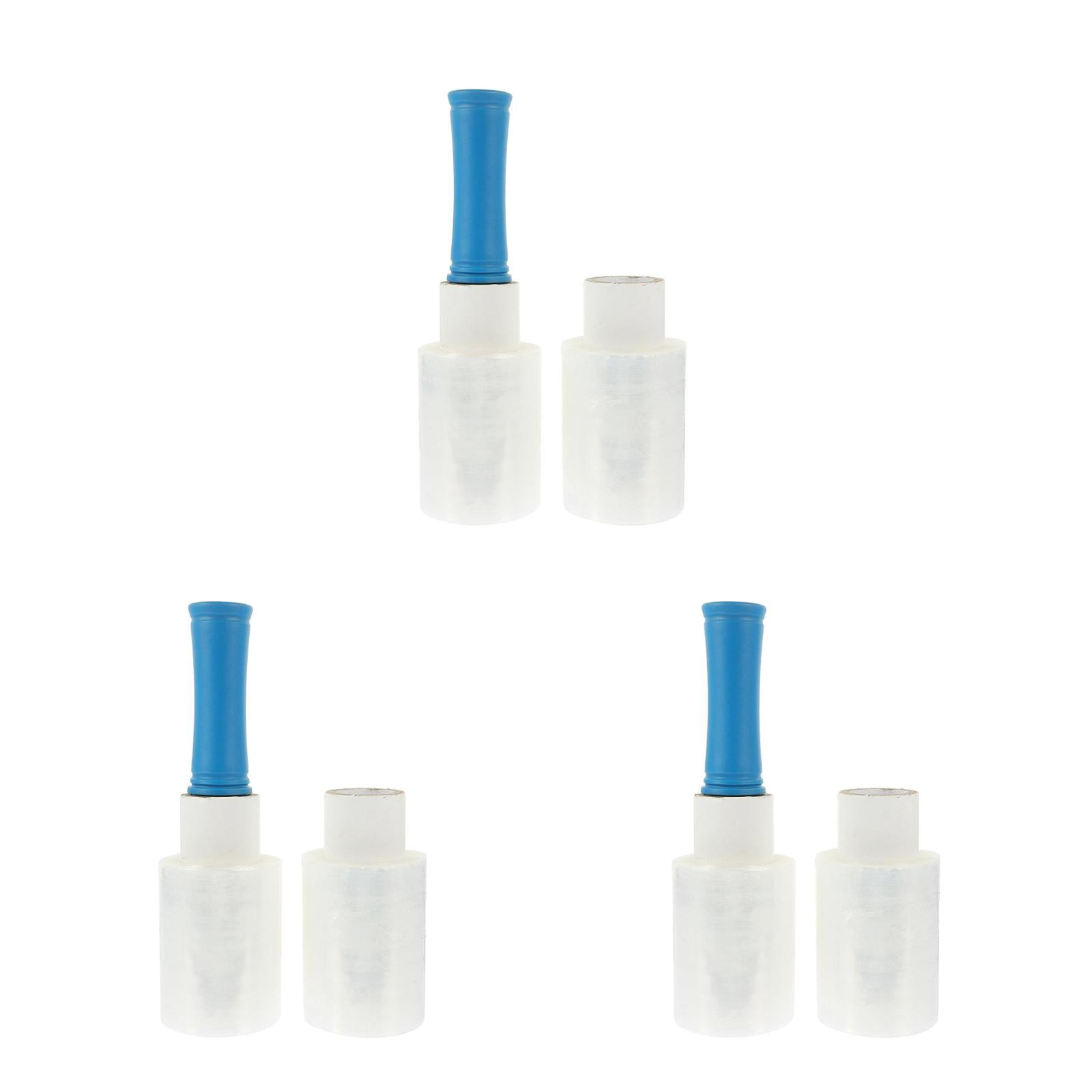 WORGEOUS 3 Sets Small Stretch Wrap Roll with Handle 10CM X150M Clear ...