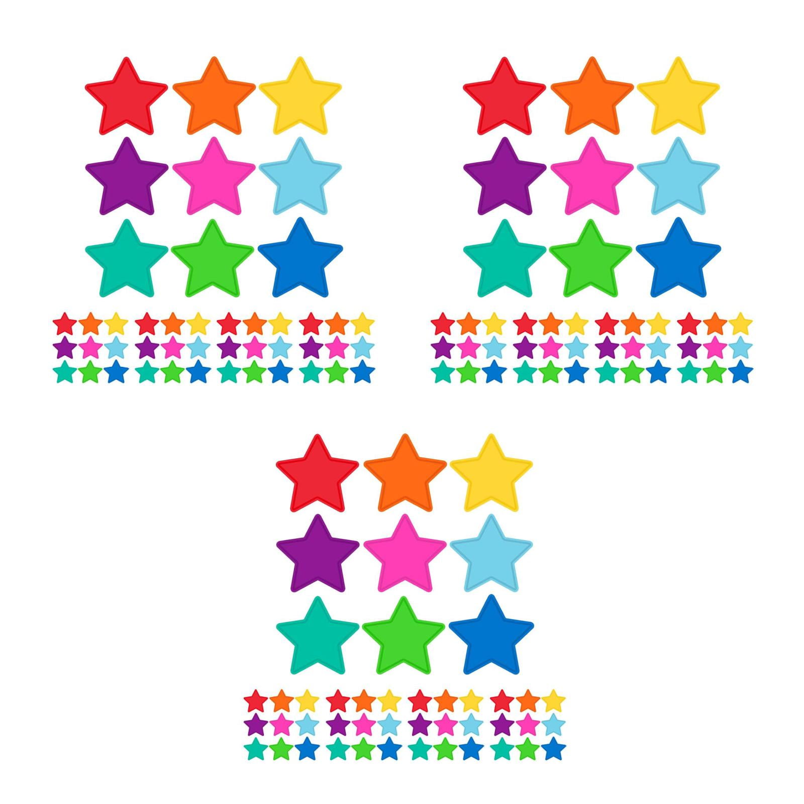 WORGEOUS 3 Sets Star Cutout For Classroom Decorations Bulletin Board ...