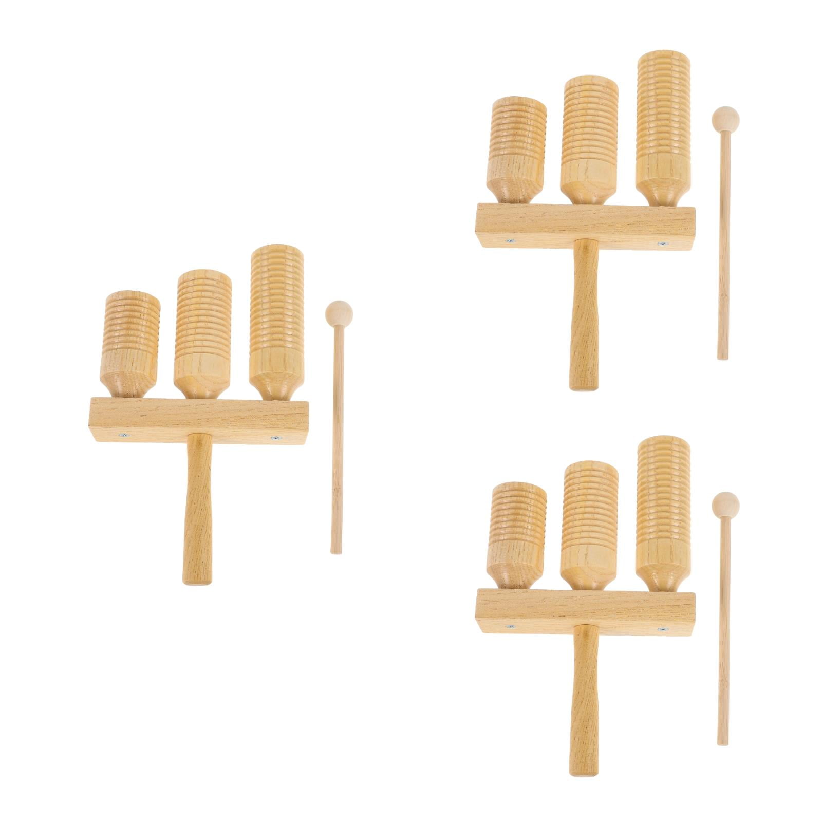 WORGEOUS 3 Sets Wood Guiro Percussion Instrument Music Instrument ...