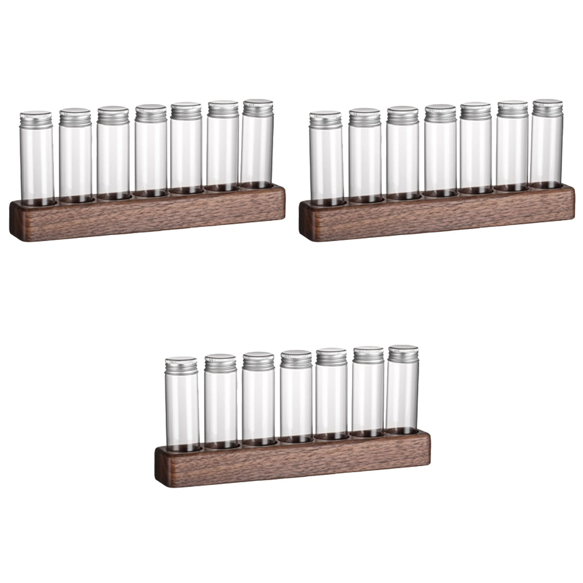 WORGEOUS 3 Sets of Coffee Beans Sealed Tube Clear Glass Test Tubes ...