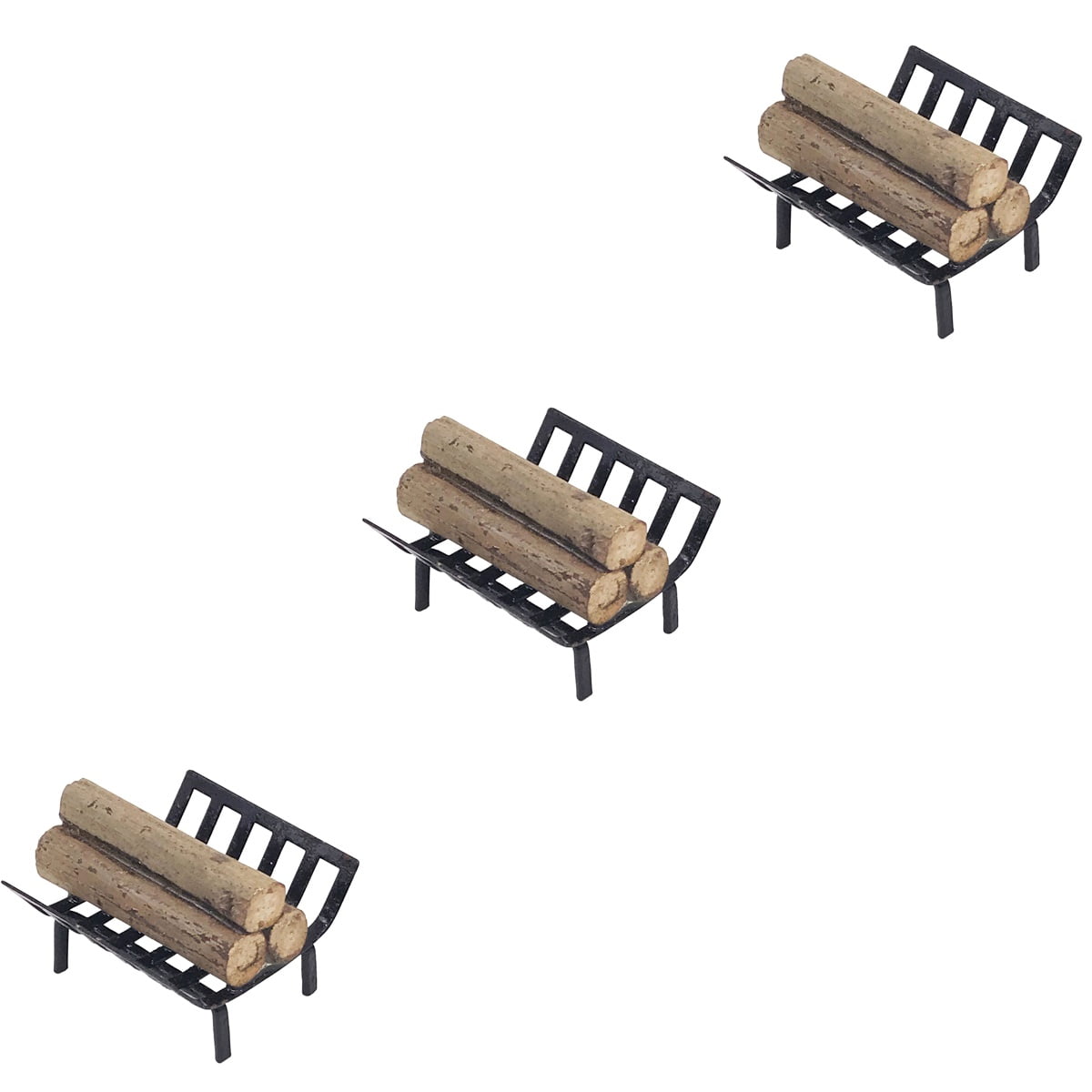WORGEOUS 3 Sets of Fire Rack Model Ornamental Mini Fire Rack Garden ...