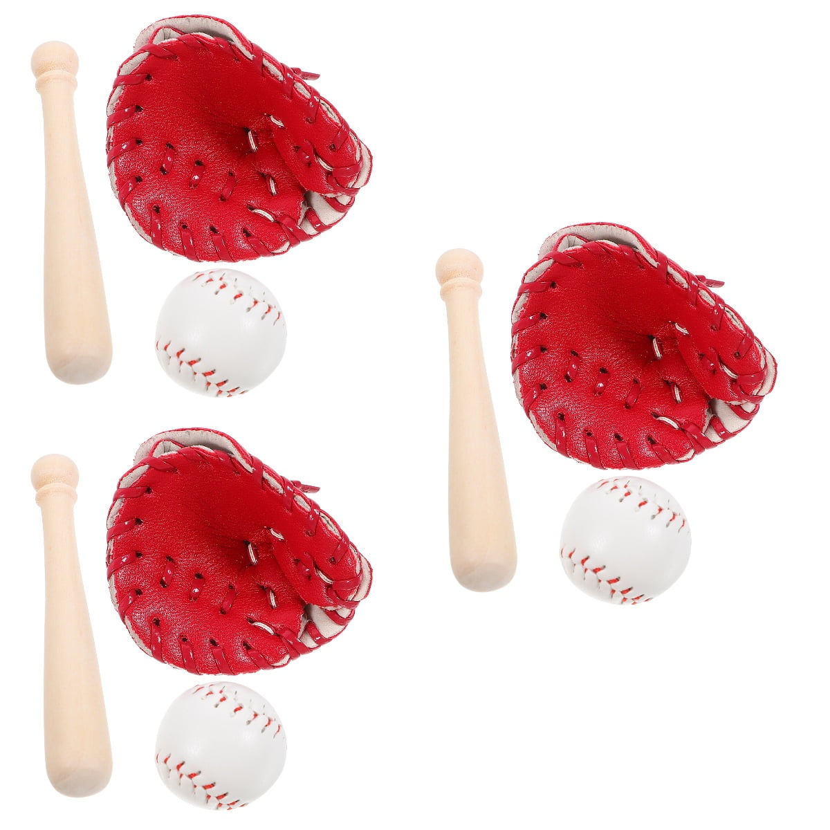 WORGEOUS 3 Sets of Miniature Baseball Kit DIY Dolls House Decoration ...