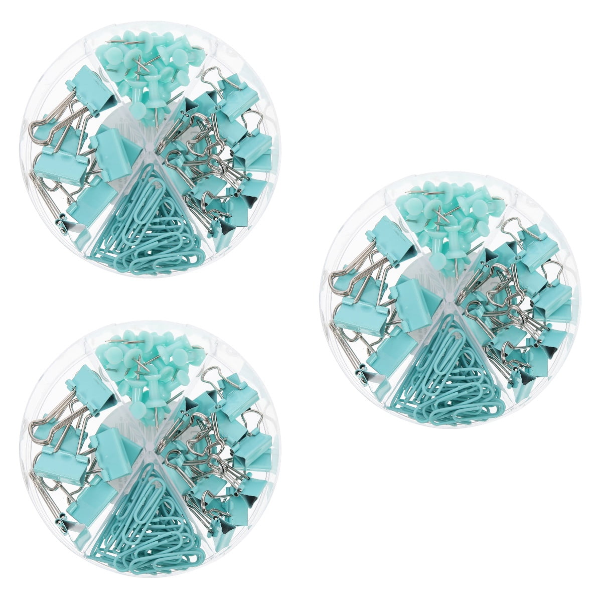 WORGEOUS 3 Sets of Office Paper Clips Iron Thumb Tacks Multi-functional ...