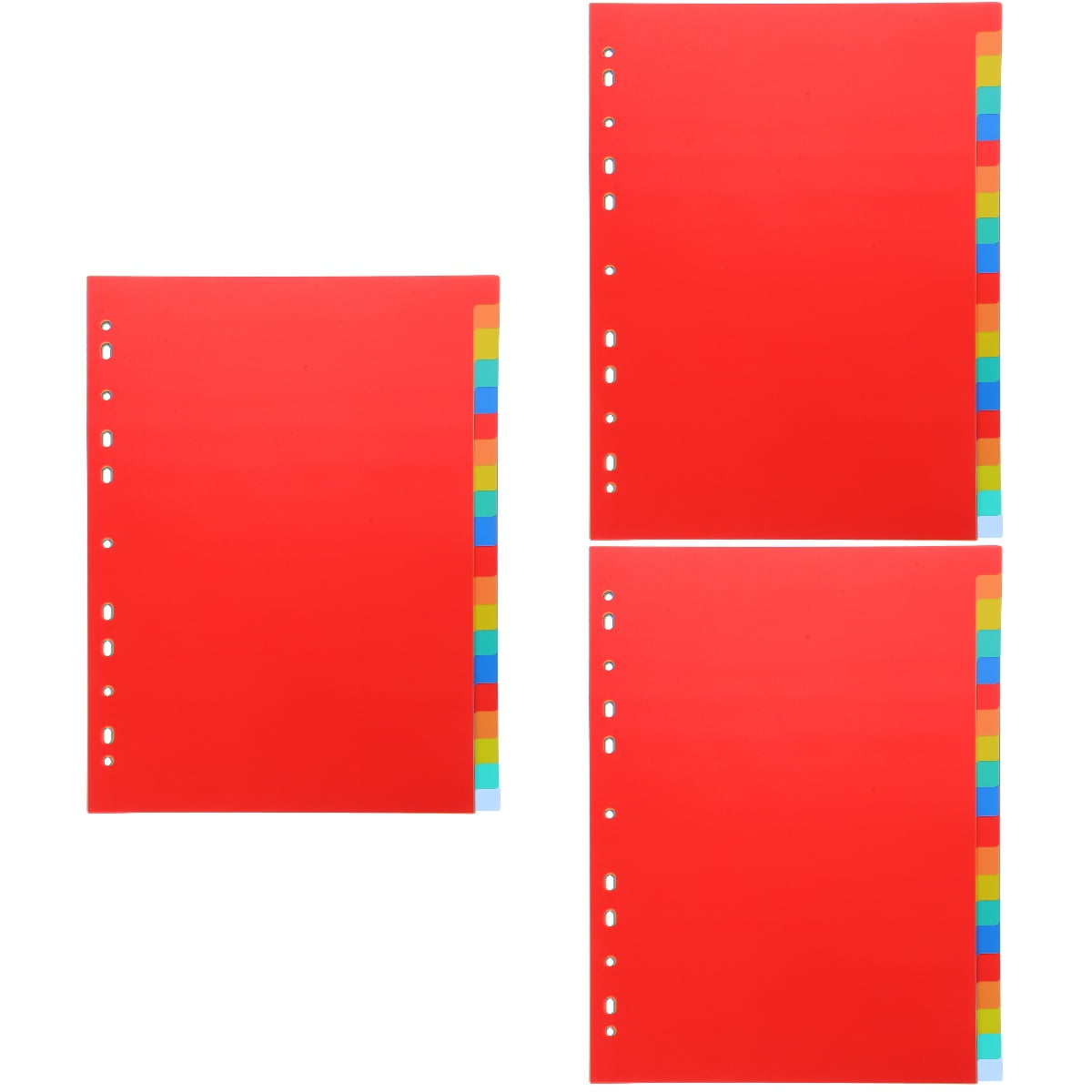 WORGEOUS 3 Sets of Plastic Binder Dividers Notebook Dividers Loose Leaf ...
