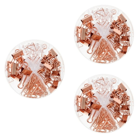 WORGEOUS 3 Sets of Portable Paper Clips Multi-function Binder Clips ...