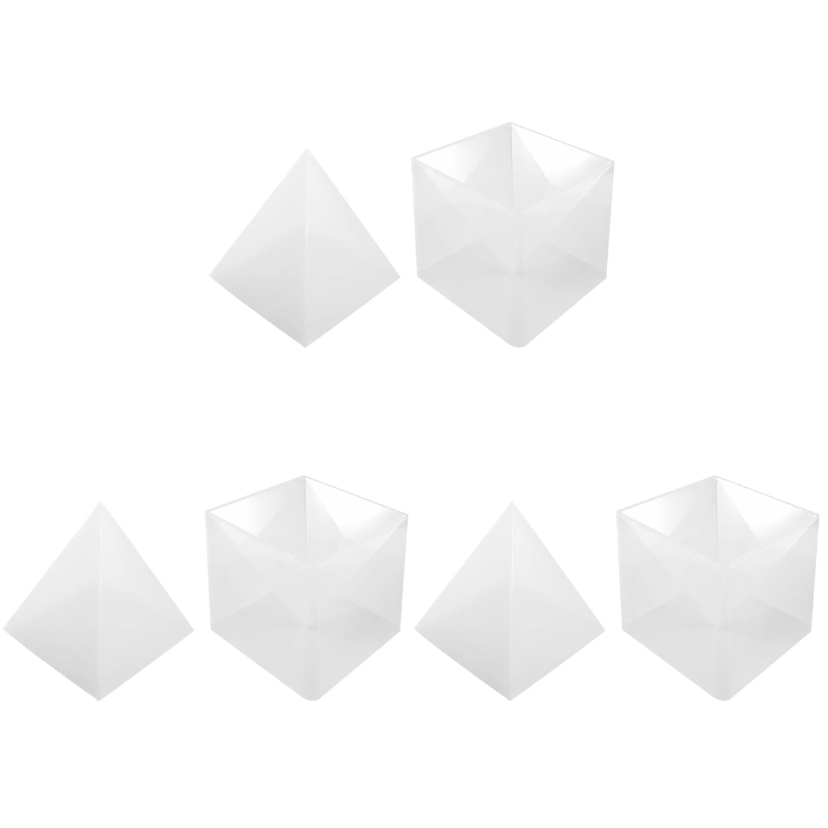 WORGEOUS 3 Sets of Pyramid Shape Molds Pyramid Silicone Molds Pyramid ...