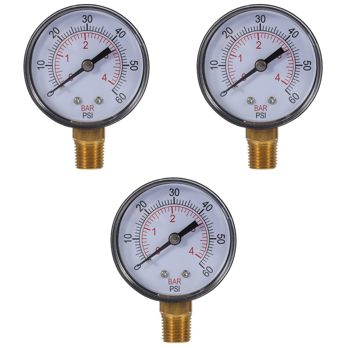 WORGEOUS 3 Sets of Swimming Pool Pressure Gauge Compact Filter Water ...