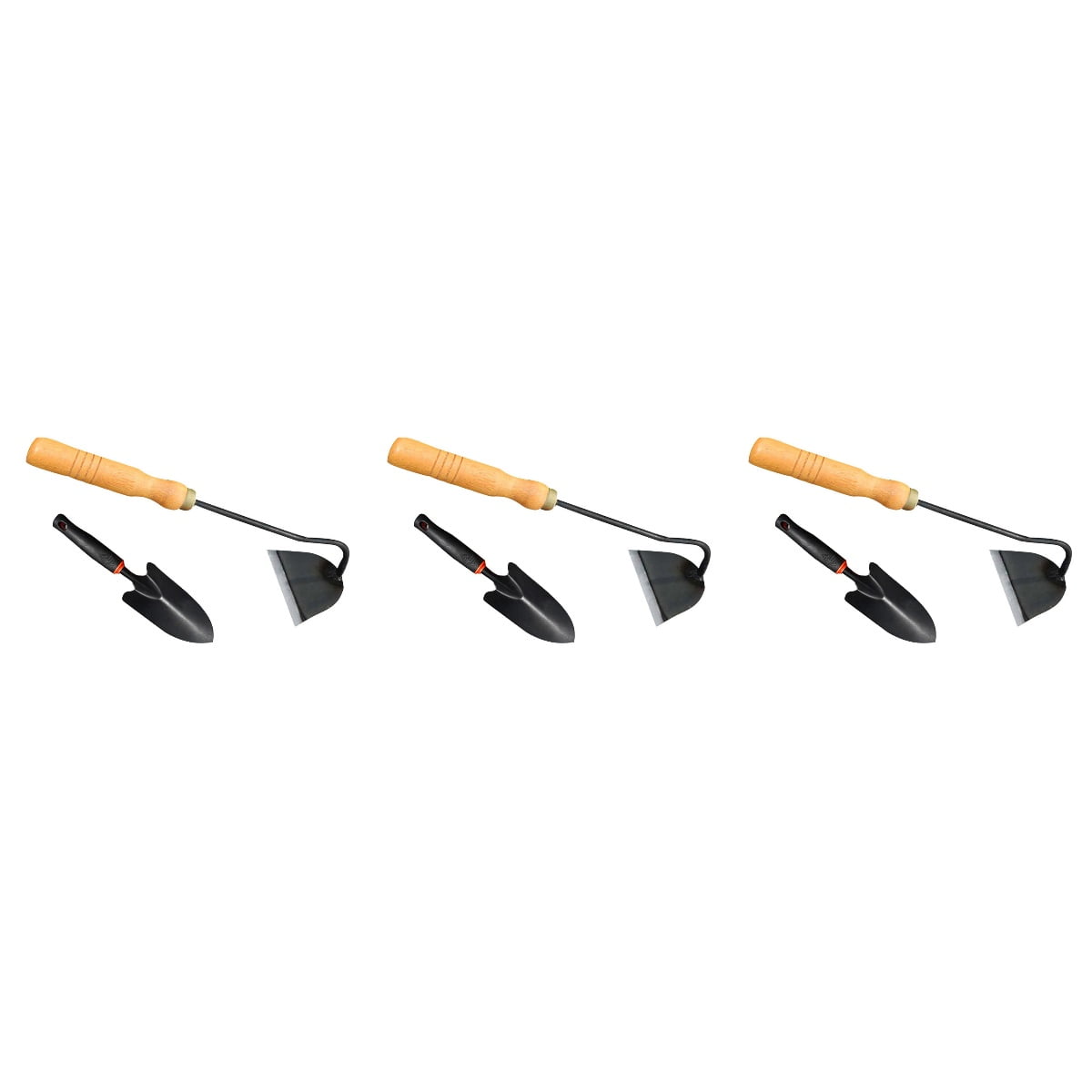 WORGEOUS 3 Sets of Wooden Handheld Hoe Iron Head Hoe Farm Weeding ...