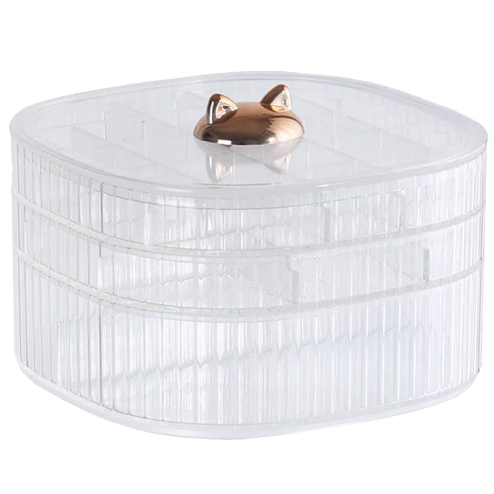 WORGEOUS 3-layer Earring Box Compartment Jewelry Organizer Stackable ...