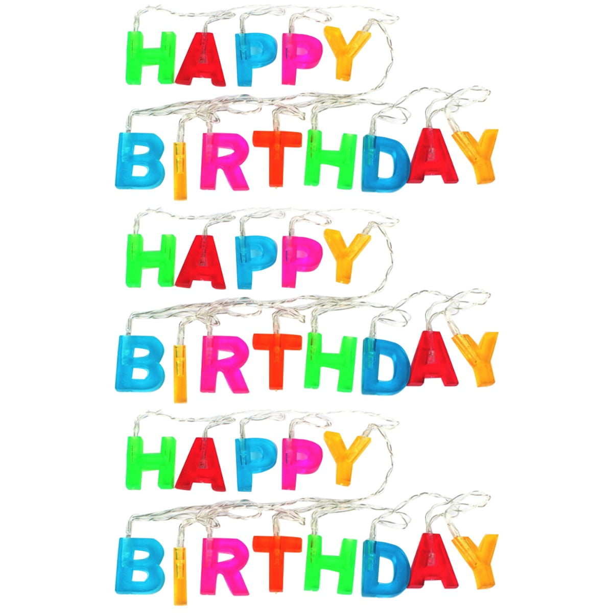 WORGEOUS 3 pcs 13M Long LED Letter Lamp String Birthday Party ...
