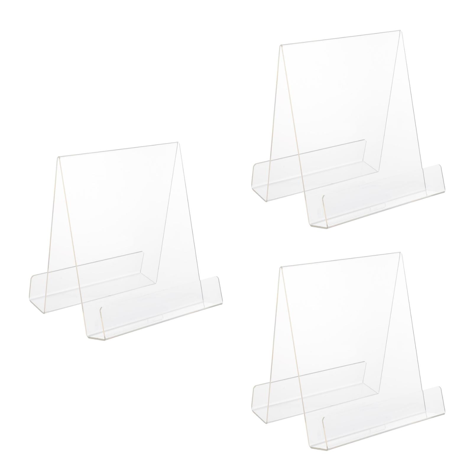 WORGEOUS 3 pcs Acrylic Book Rack Practical Display Stand Double- Book ...