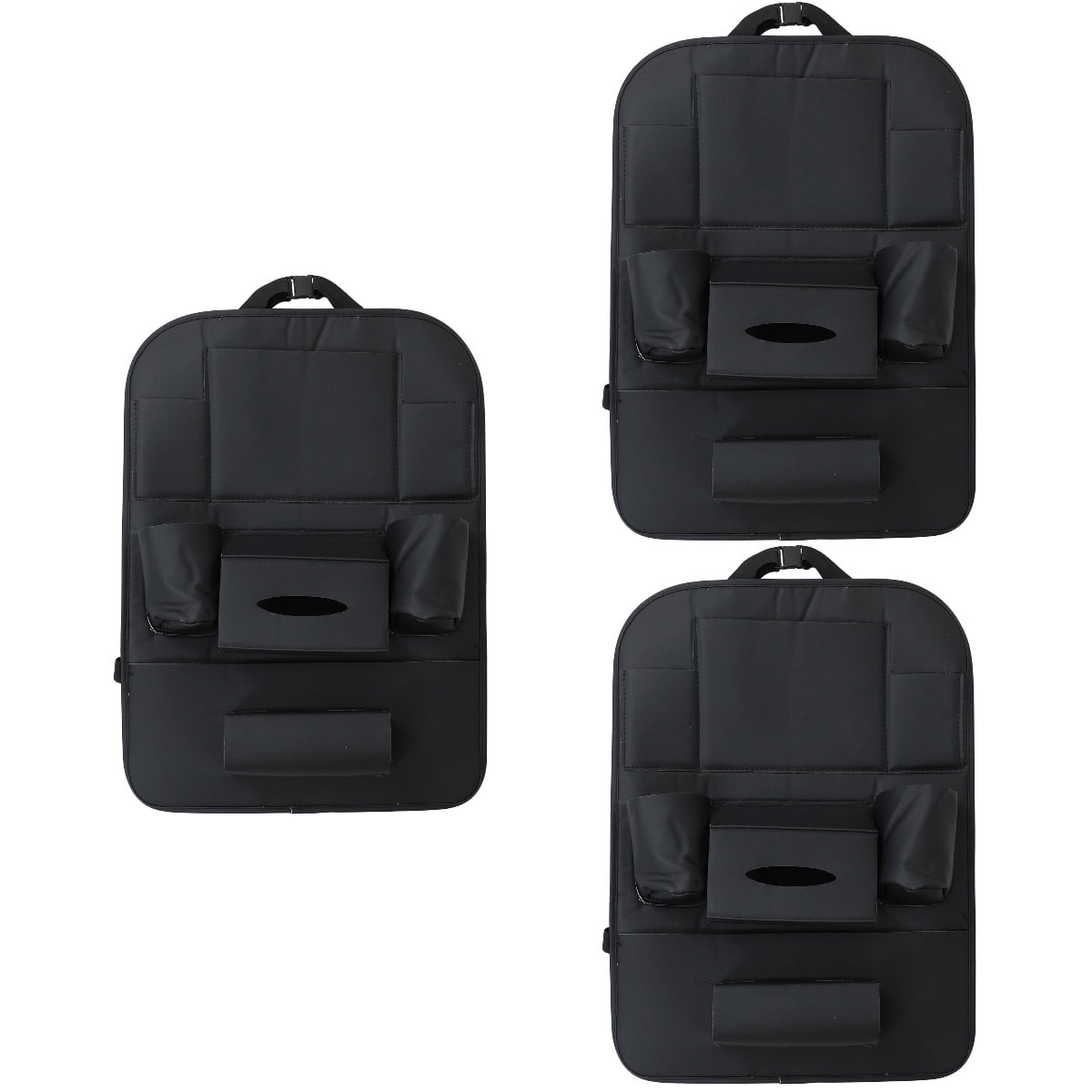 WORGEOUS 3 pcs Car Seat Back Bag Travel On-board Bag Storage Pouch ...