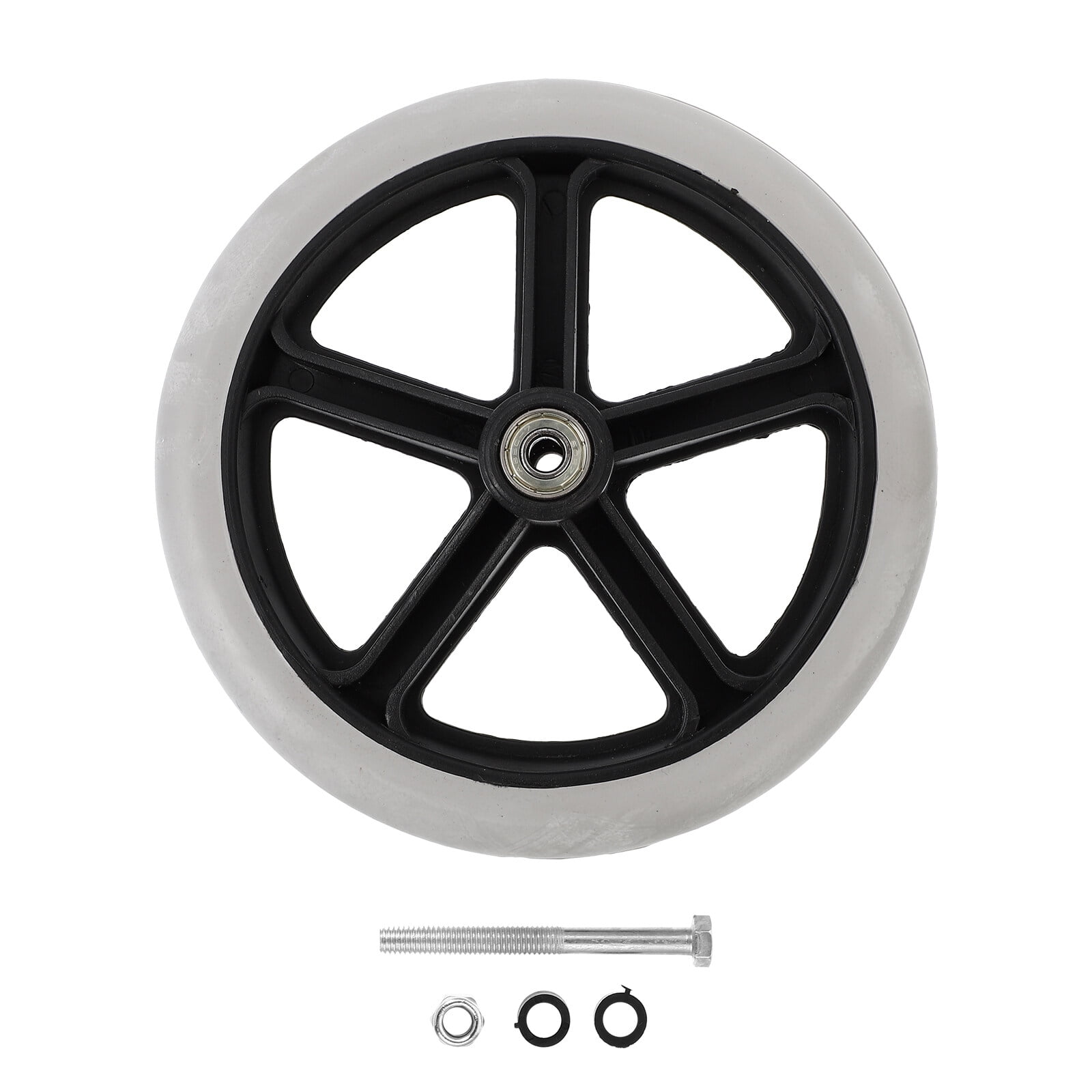 WORGEOUS 3 pcs Front Wheel Wheelchair Accessories 8-Inch Solid Tire ...