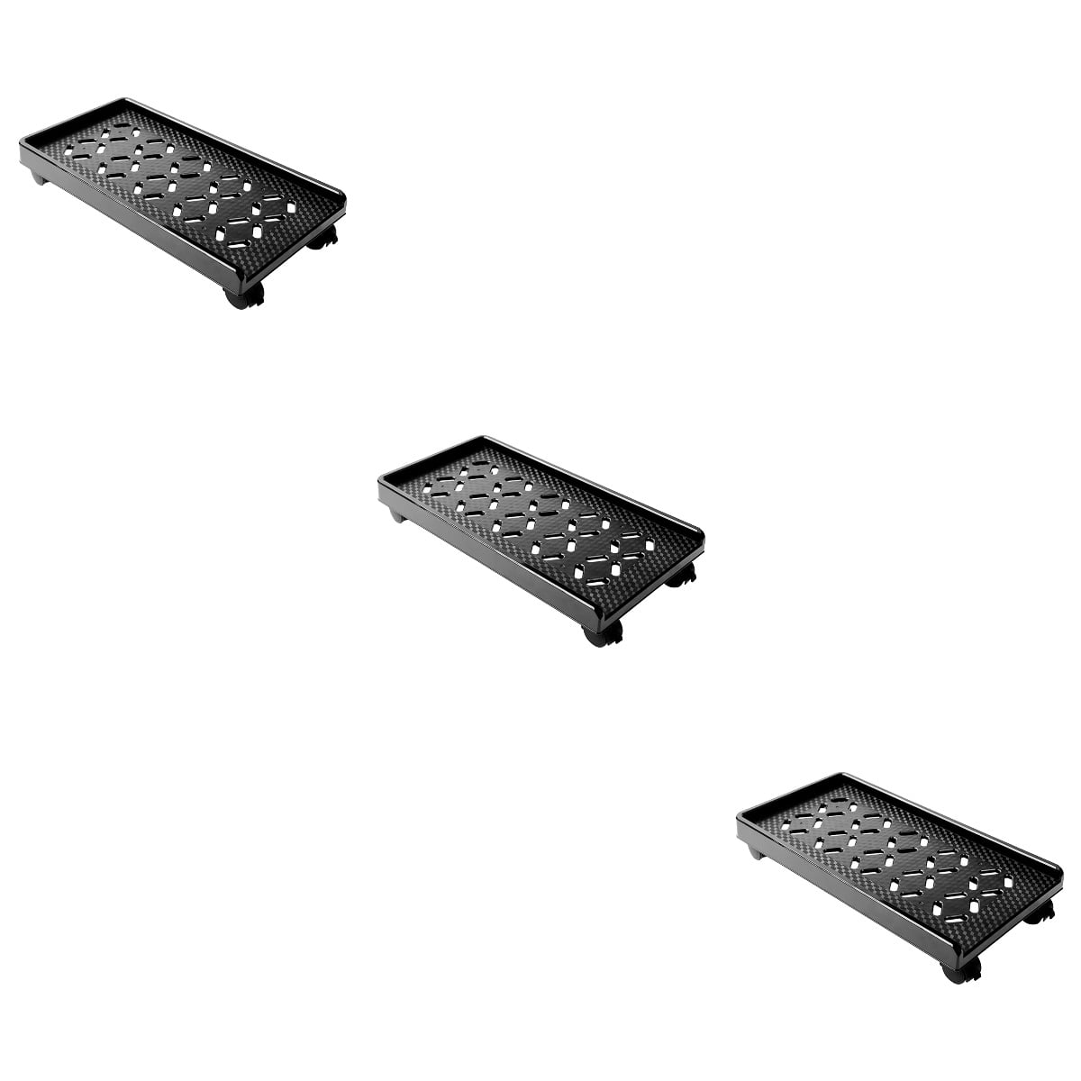 WORGEOUS 3 pcs Mobile CPU Stand Pulley Bracket Computer Mainframe Stand ...