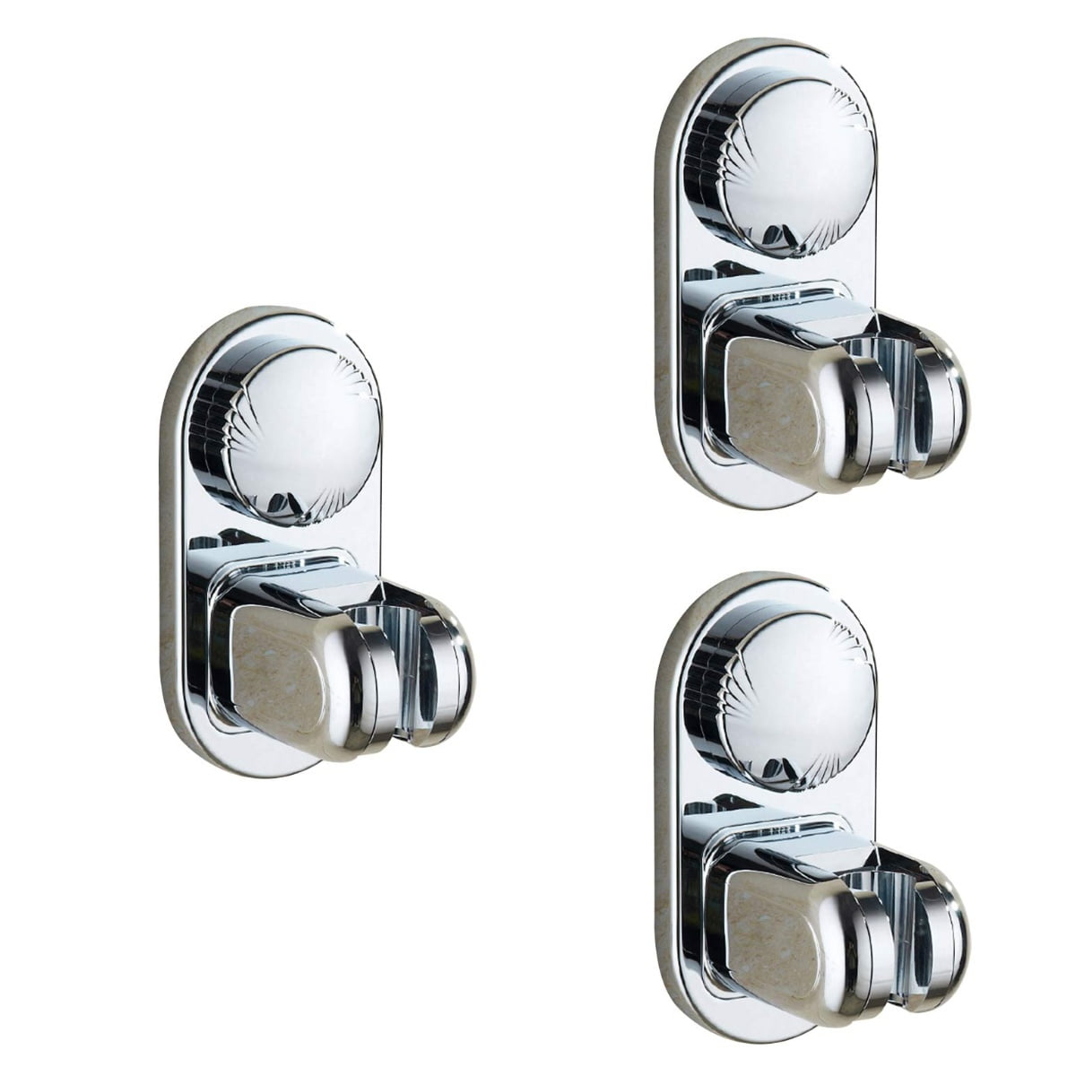 WORGEOUS 3 pcs Vacuum Suction Cup Shower Removable Mount Wall Stand ...