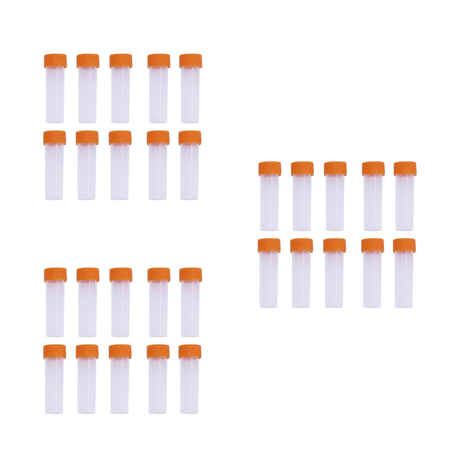 WORGEOUS 30 Pcs 6x2CM Transparent Plastic Storage Bottles Needles ...