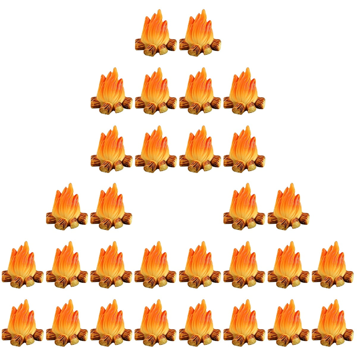 WORGEOUS 30 Pcs Miniature Campfire Model Fire Fake Resin Bonfire Model ...