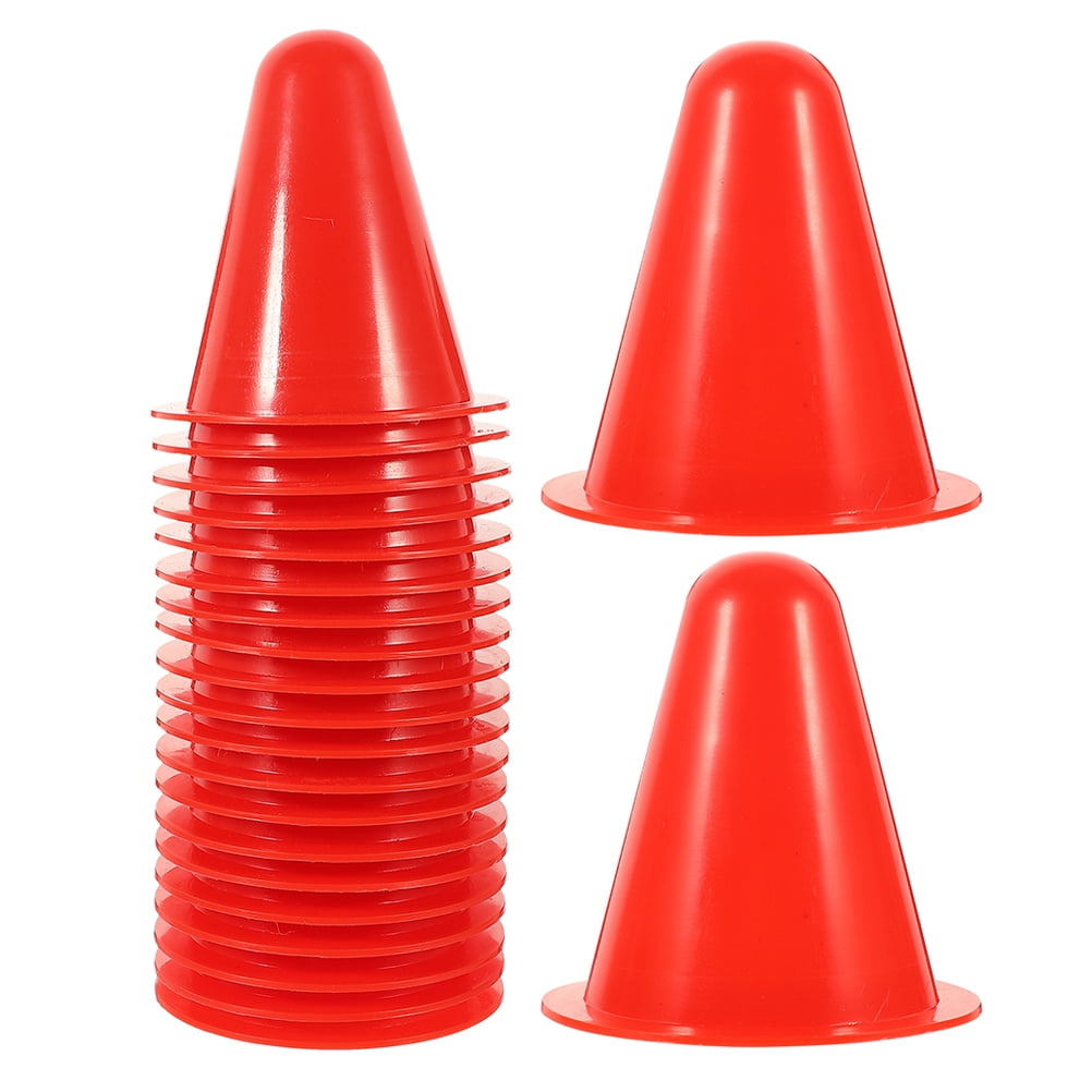 WORGEOUS 30 Pcs Mini Traffic Cones Obstacle Plugs for Skateboard ...