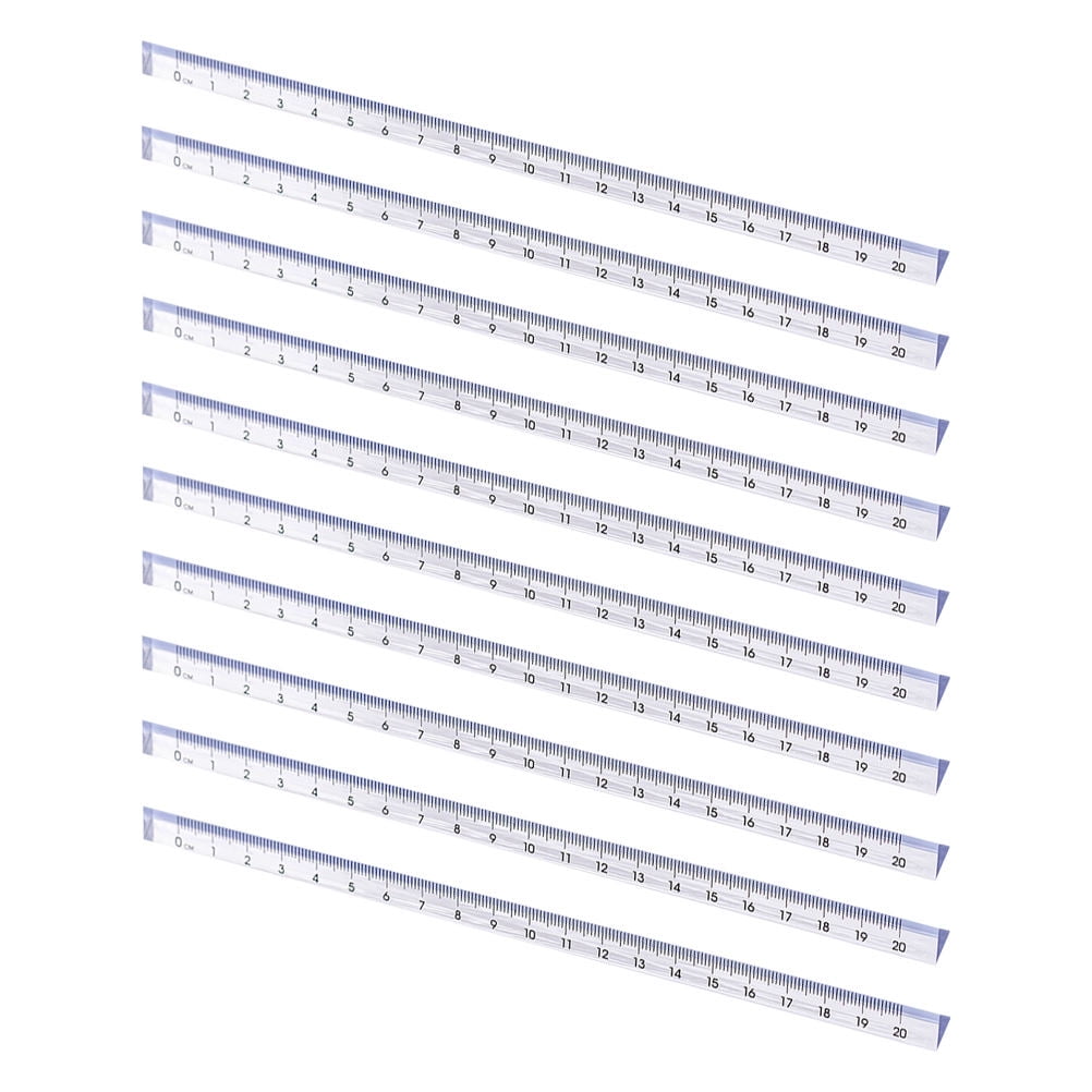 WORGEOUS 30 Pcs Transparent Ruler Drawing Scale Ruler Measuring Tool ...