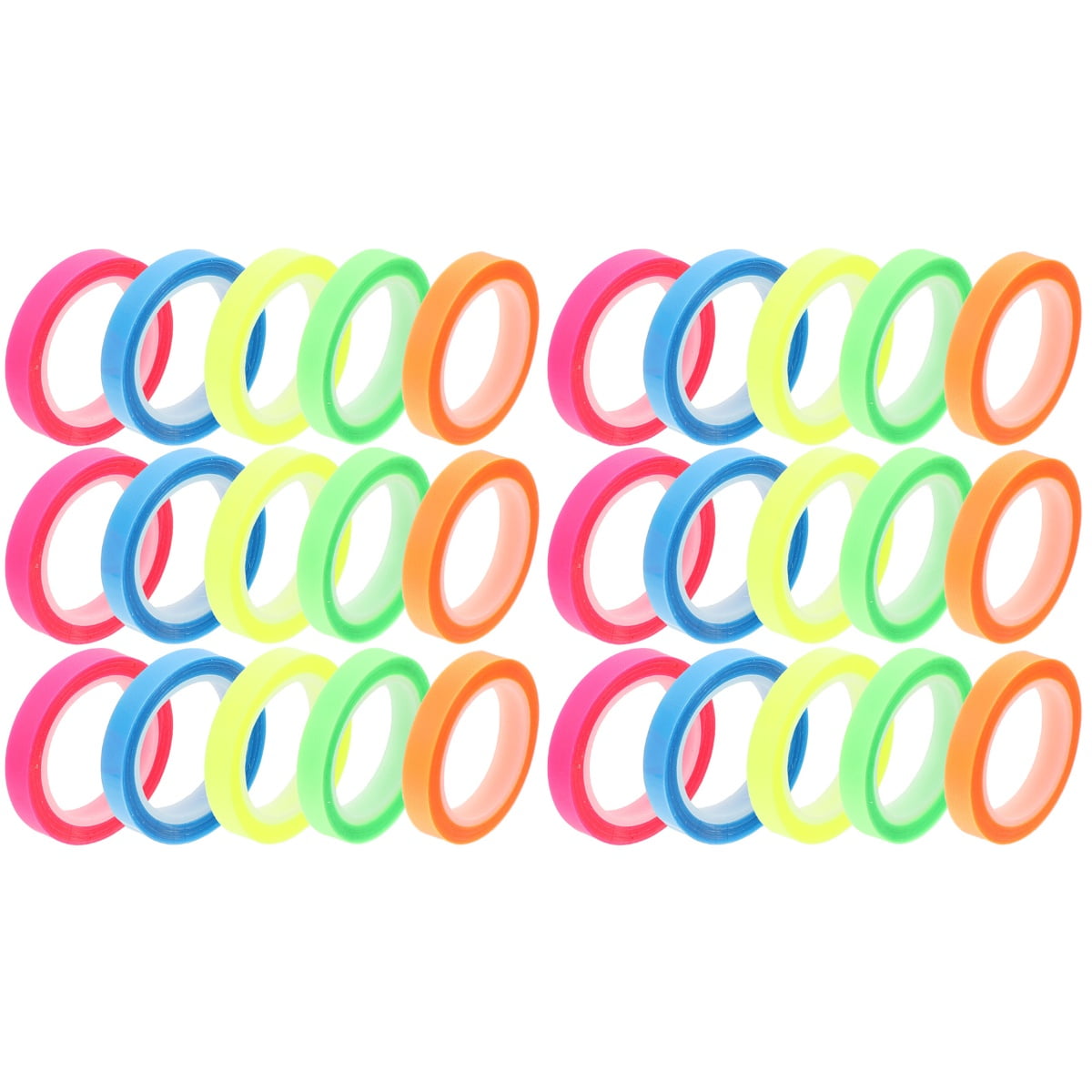 WORGEOUS 30 Rolls of Highlighter Tape Colored Transparent Marking ...