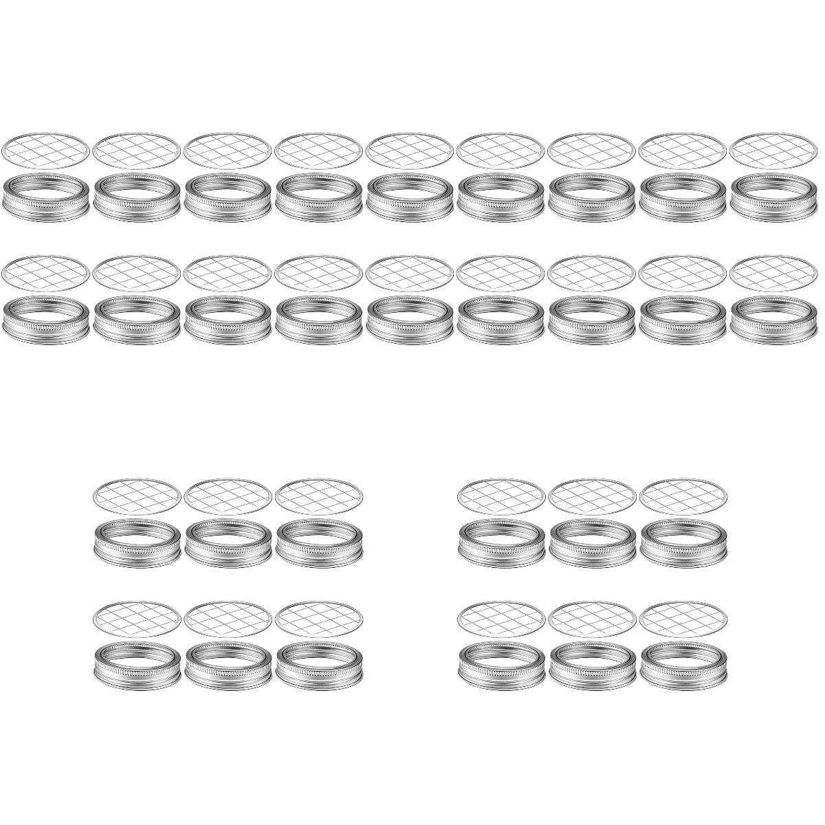 WORGEOUS 30 Sets Mason Flower Jar Holder Lid Flower Lid Insert Flower ...