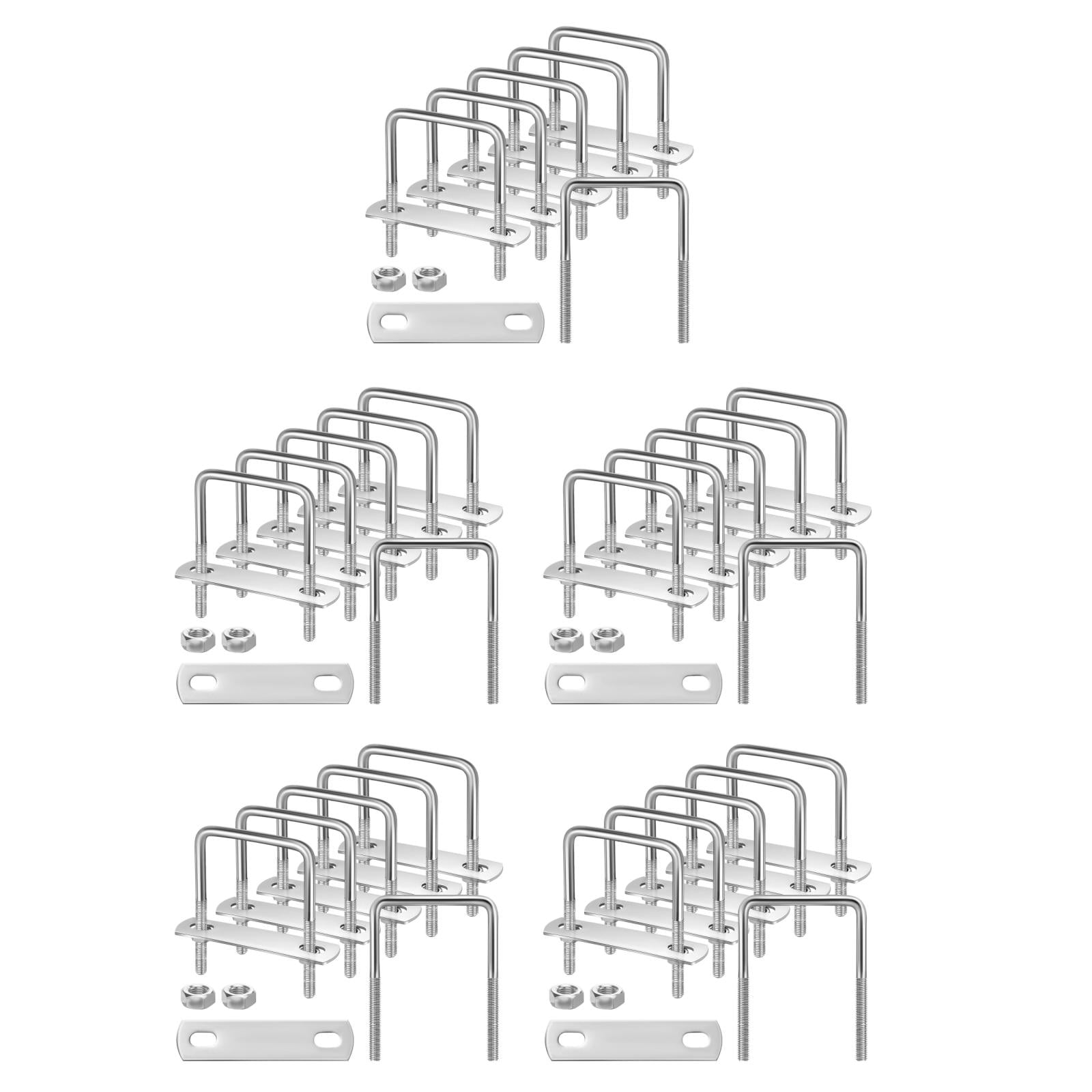 WORGEOUS 30 Sets U-Bolts Heavy-Duty Square U-Bolts Stainless Steel U ...