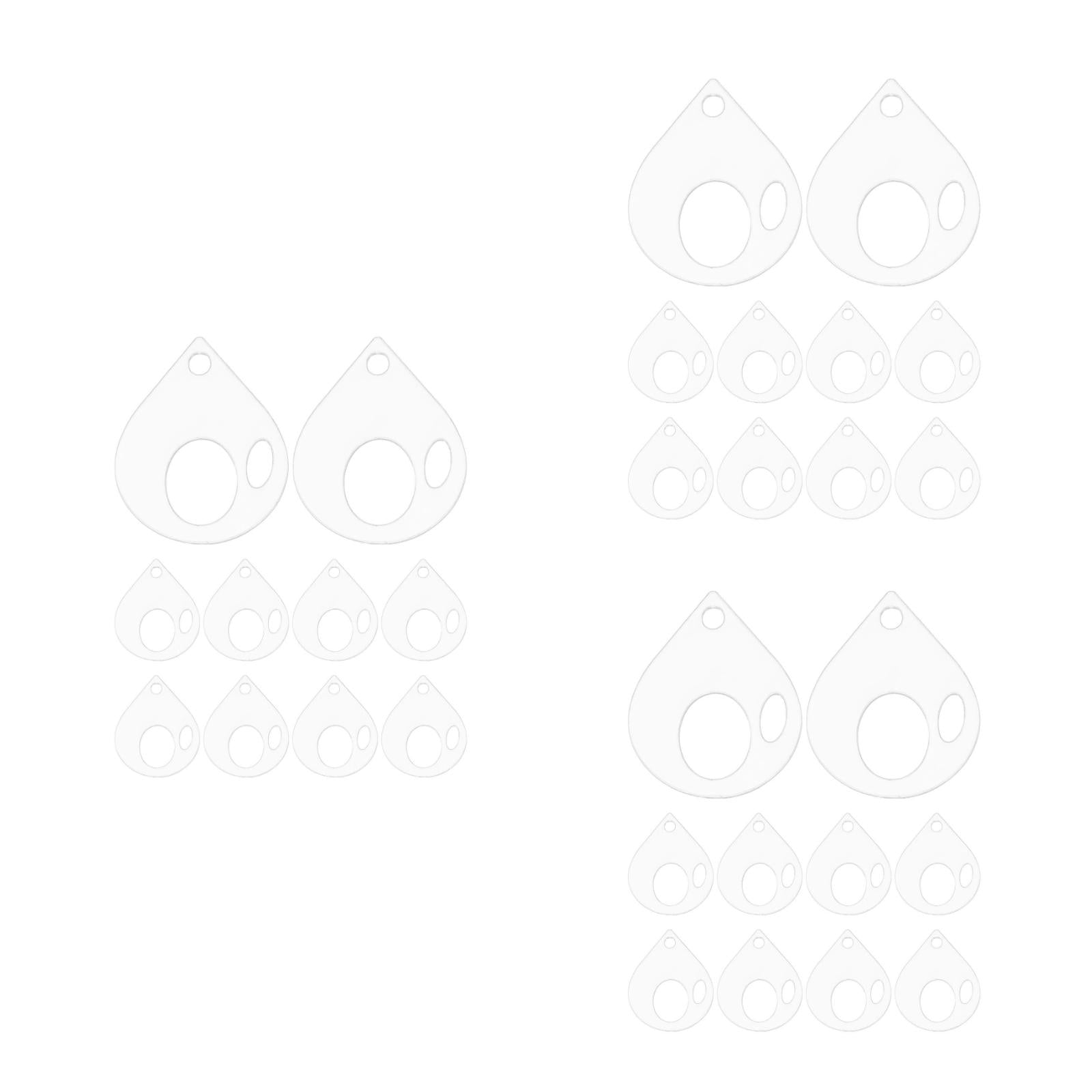 WORGEOUS 30 pcs Acrylic Floss Drop Clear Thread Bobbin Winding Winding ...