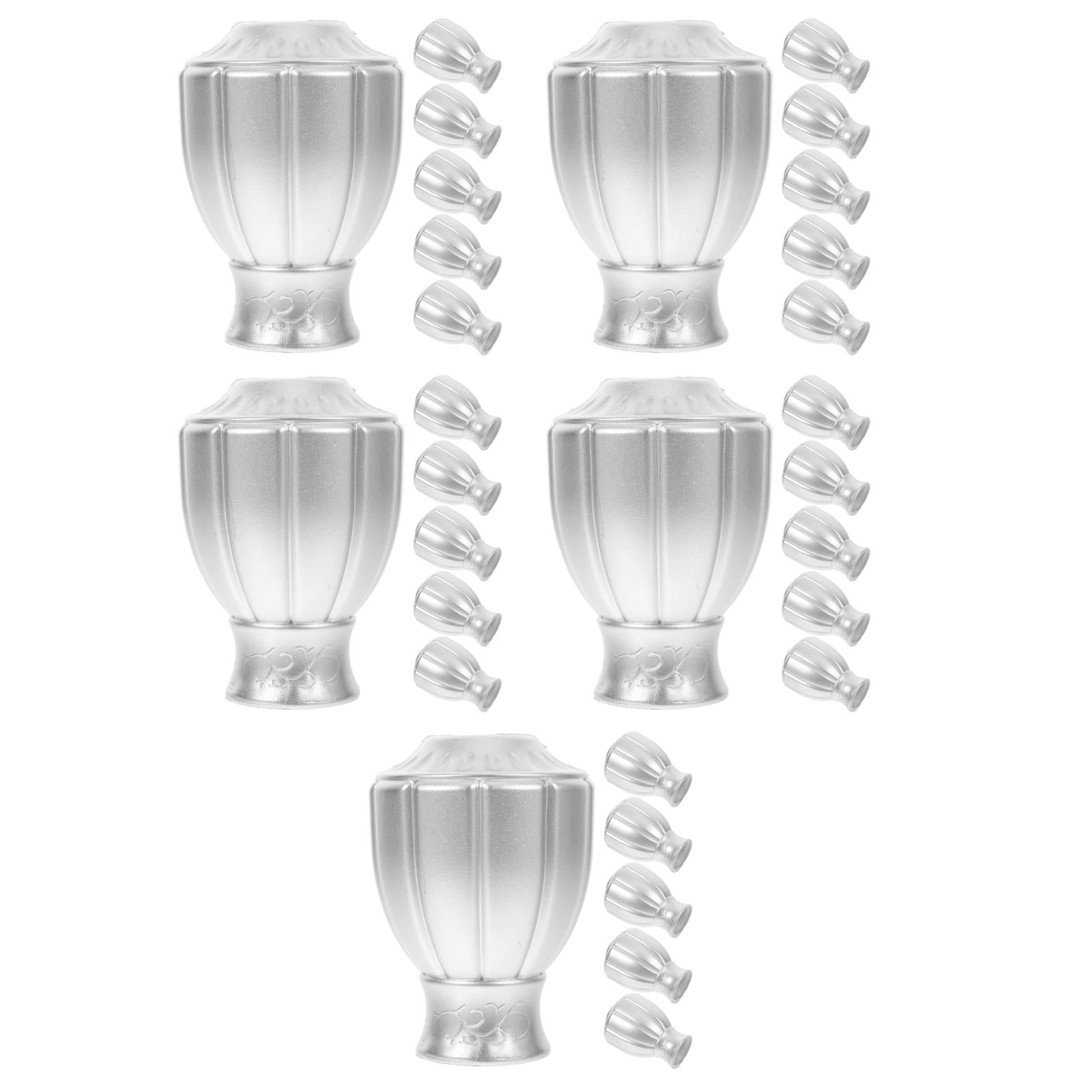 WORGEOUS 30 pcs Curtain Rod End Finials Drapery Rod End Cover Roman Rod ...