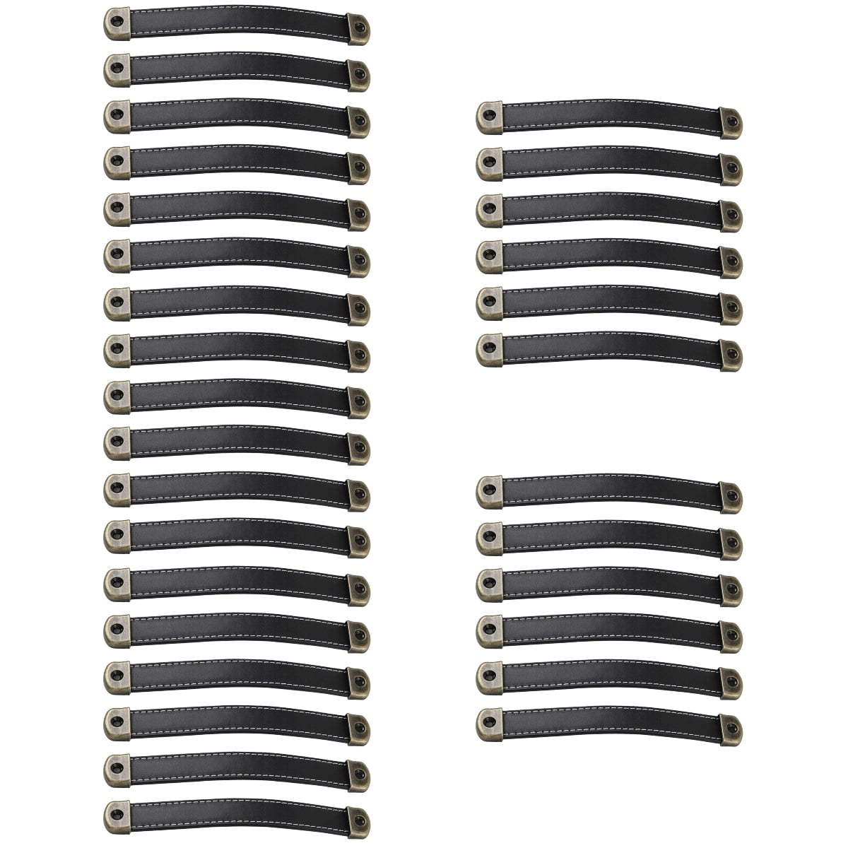 WORGEOUS 30 pcs Leather Pull Handles Dresser Handles Drawer Pulls ...