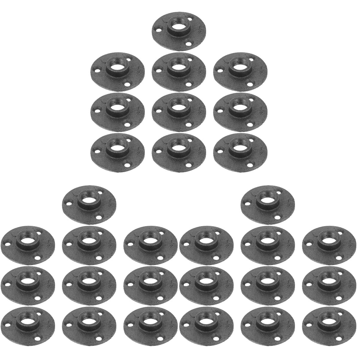 WORGEOUS 30 pcs Malleable Cast Iron Fittings Flanges plates Decorative ...