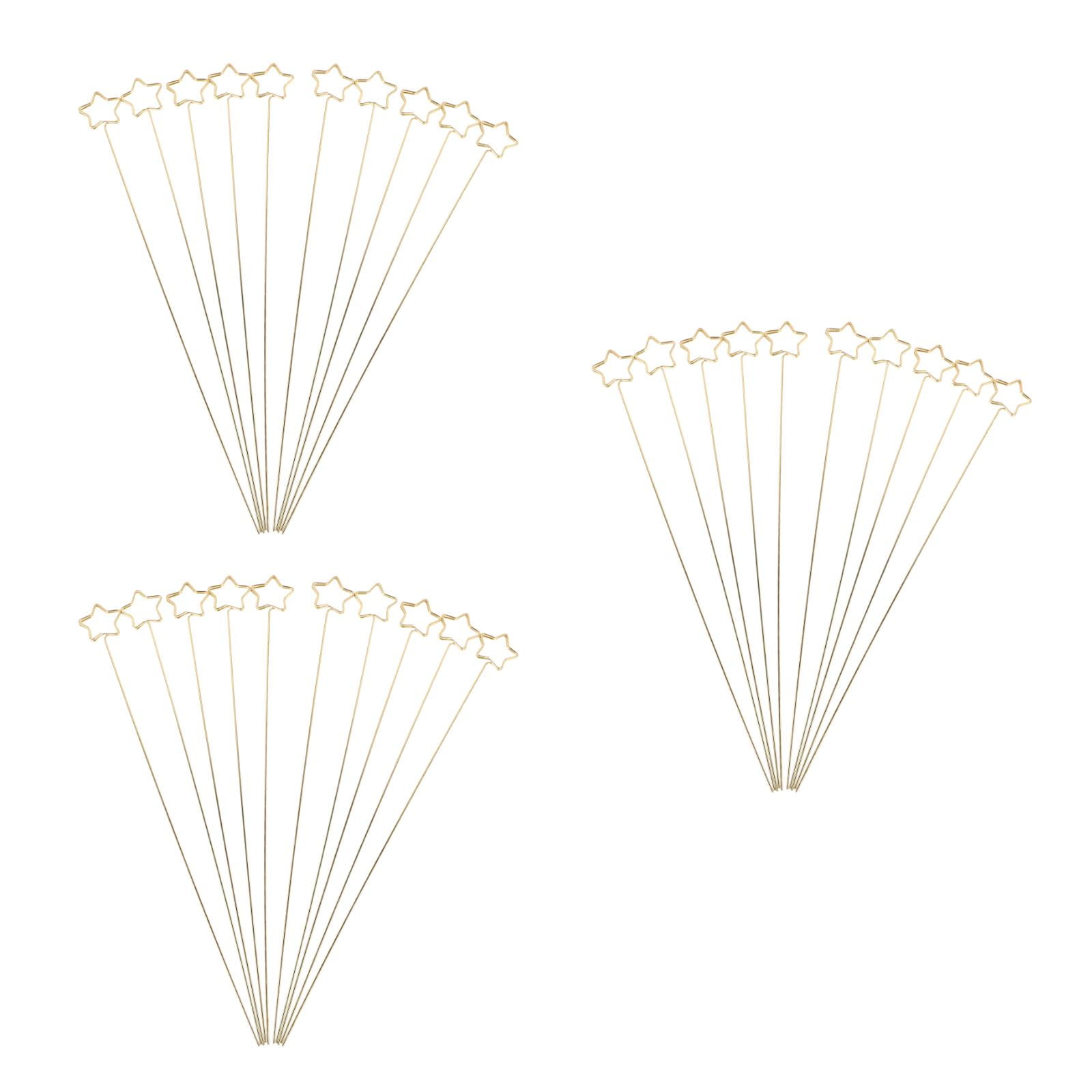 WORGEOUS 30 pcs Metal Star Wire Photo Holders Gold-Plated Card Sticks ...
