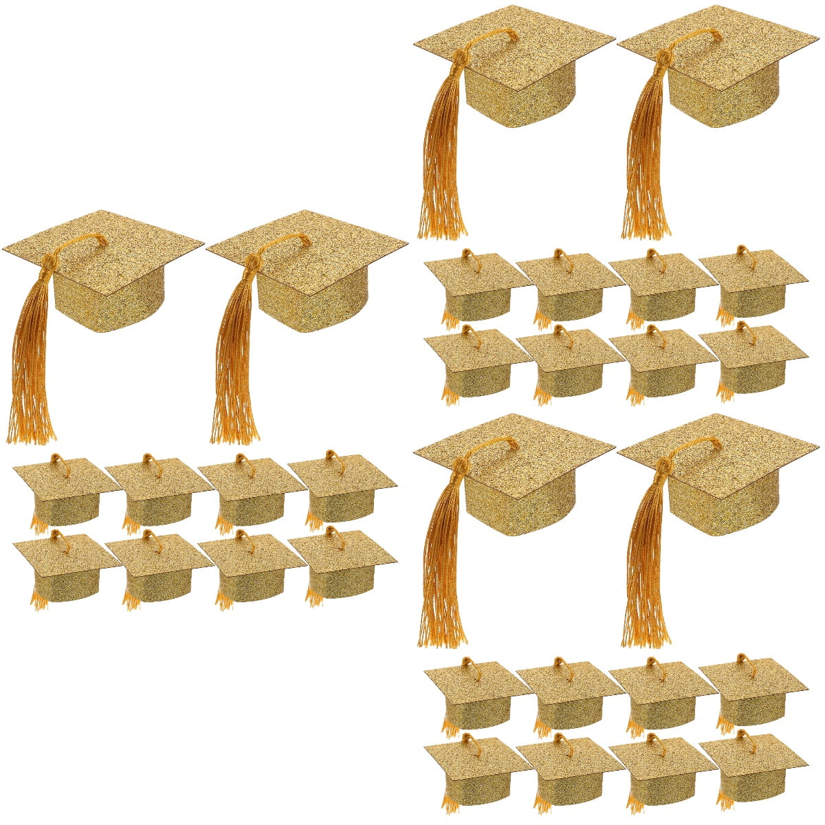 WORGEOUS 30 pcs Mini Graduation Hat Goblet Cover Graduation Hat Goblet ...
