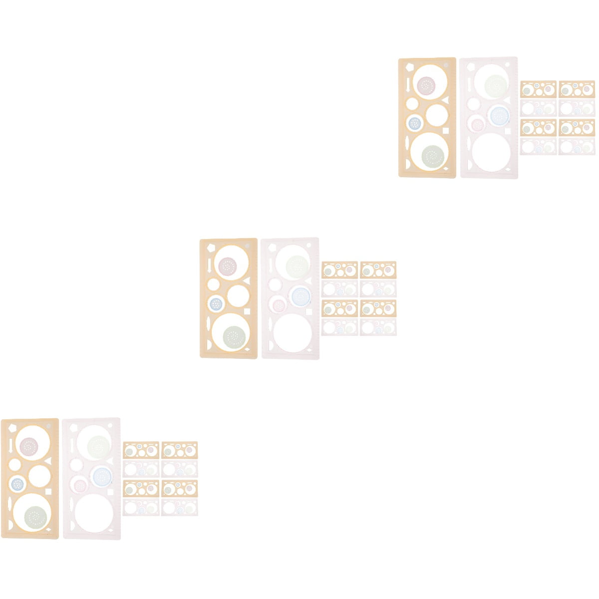 WORGEOUS 30 pcs Multi-use Painting Templates Colored Painting Rulers ...