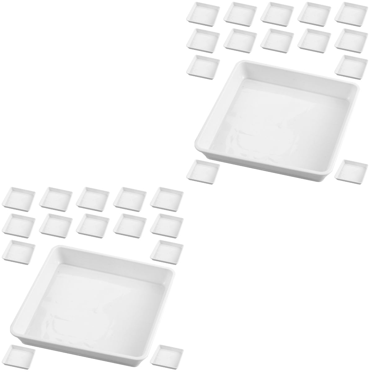 WORGEOUS 30 pcs Plant Pot Saucer Square Plastic Plant Trays Drip Trays ...