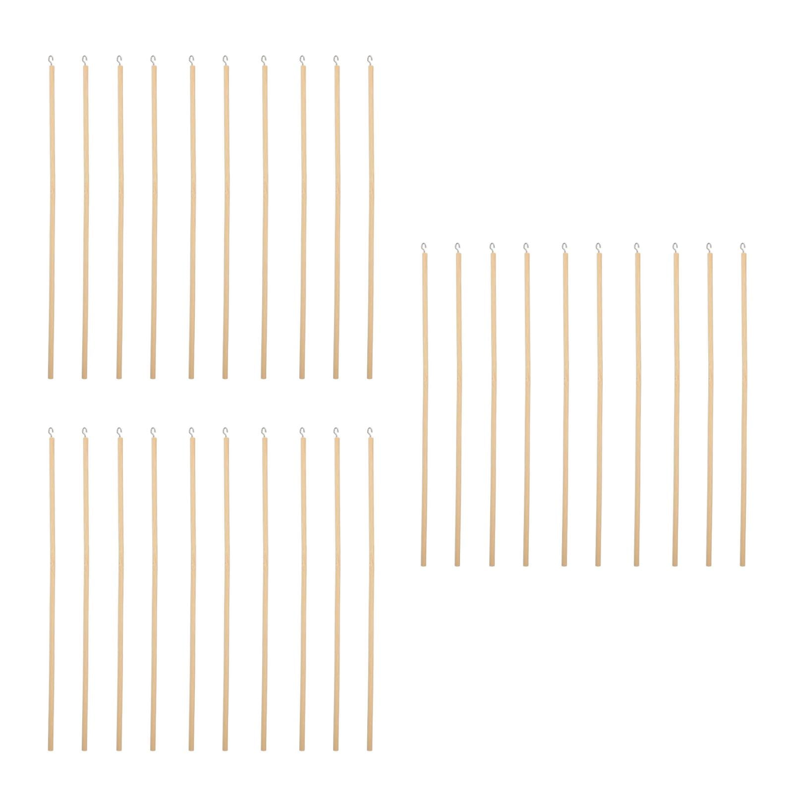 WORGEOUS 30 pcs Round Wooden Model Sticks For Puppet Manipulation And ...