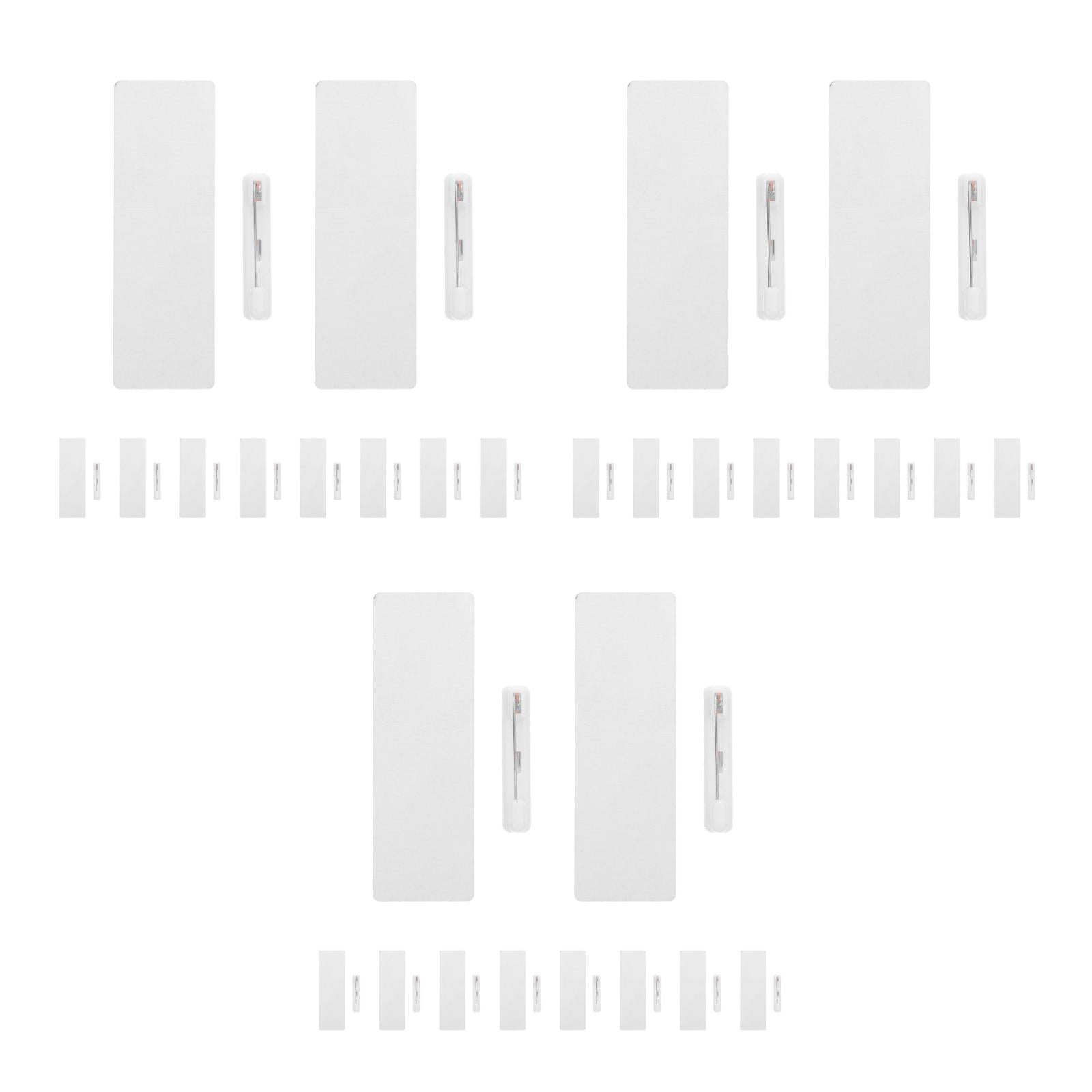 WORGEOUS 30 pcs Wooden Name Tags With Pins Blank Name Badges For ...