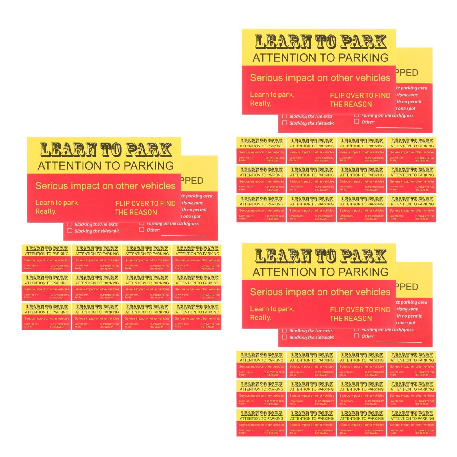WORGEOUS 300 pcs Funny Parking Violation Cards Funny Warning Cards ...