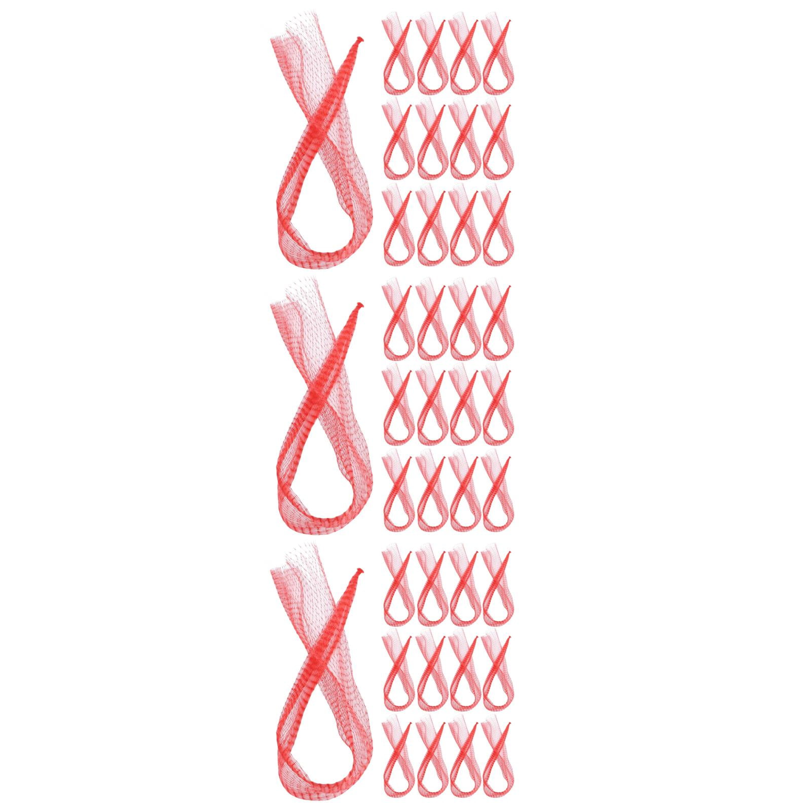 GOOHOCHY OUNONA 300 pcs Reusable Plastic Mesh Bags for Produce Seafood ...