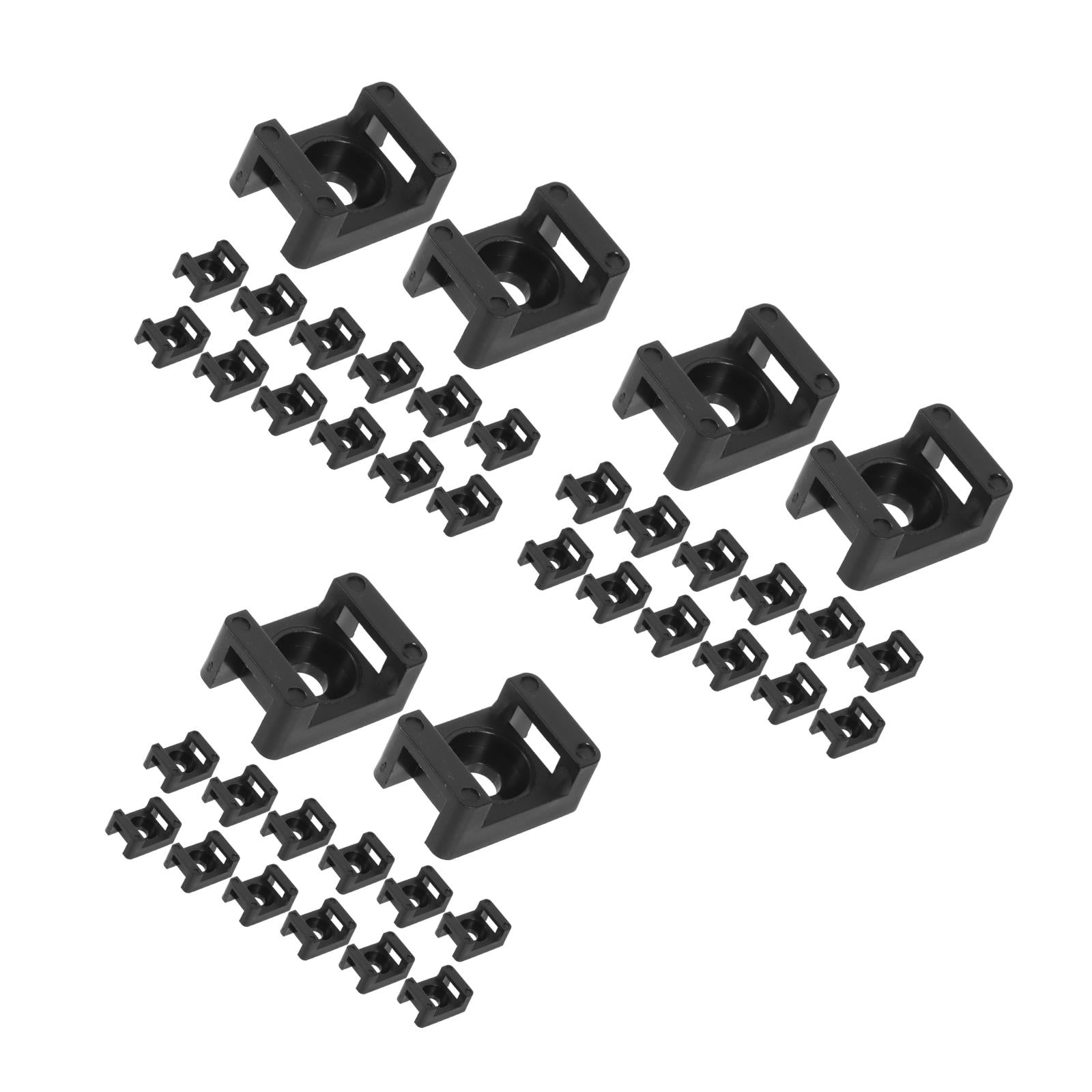 WORGEOUS 300 pcs Zip Tie Base Saddle Type Mounts Base Wire Cable Clips ...