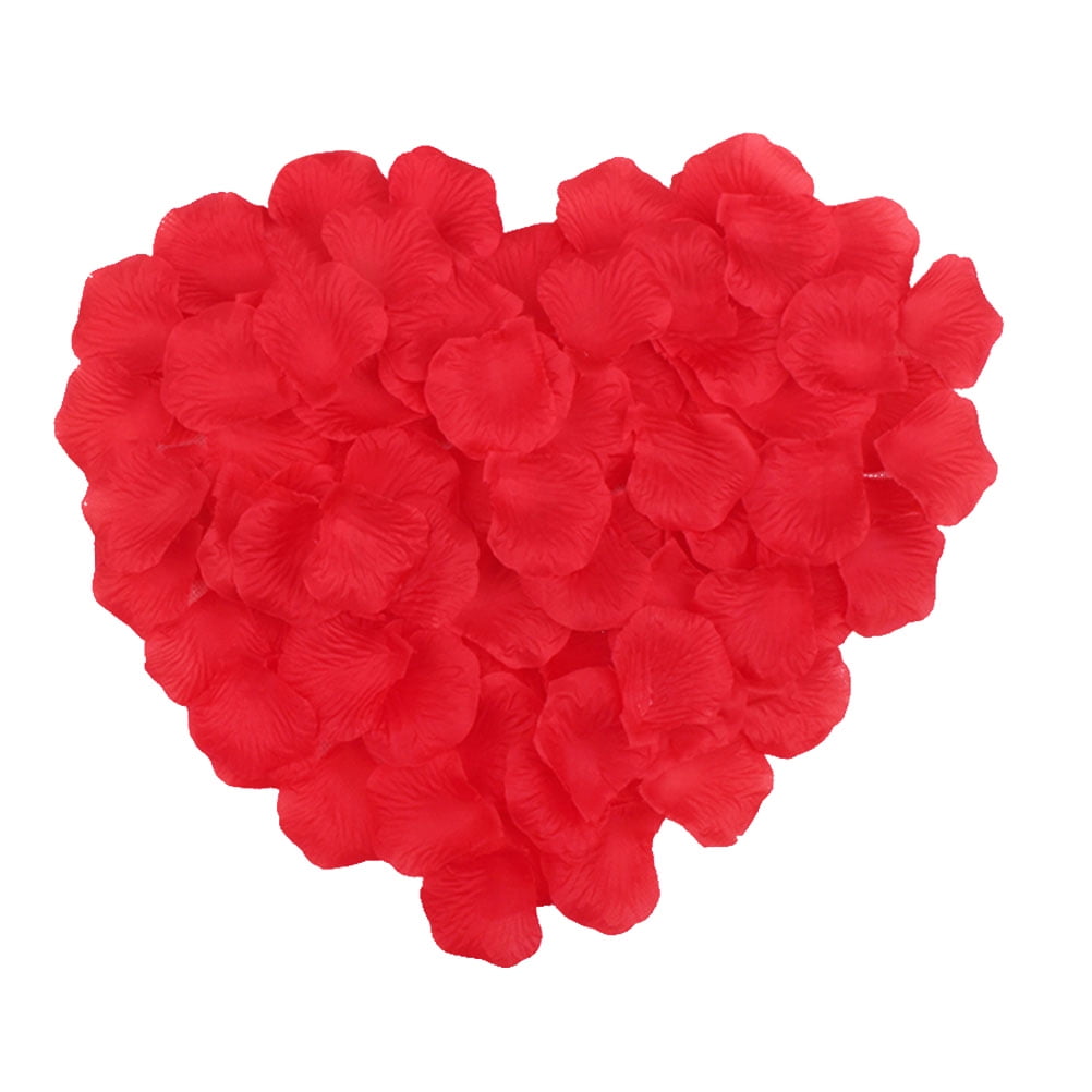 WORGEOUS 3000pcs Red Simulate Petal Fabric Artificial Rose Flowers ...