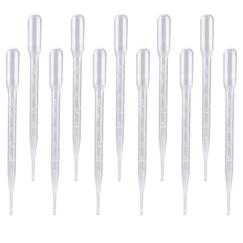 WORGEOUS 300pcs 3ml Plastic Pipettes Droppers Graduated Disposable ...