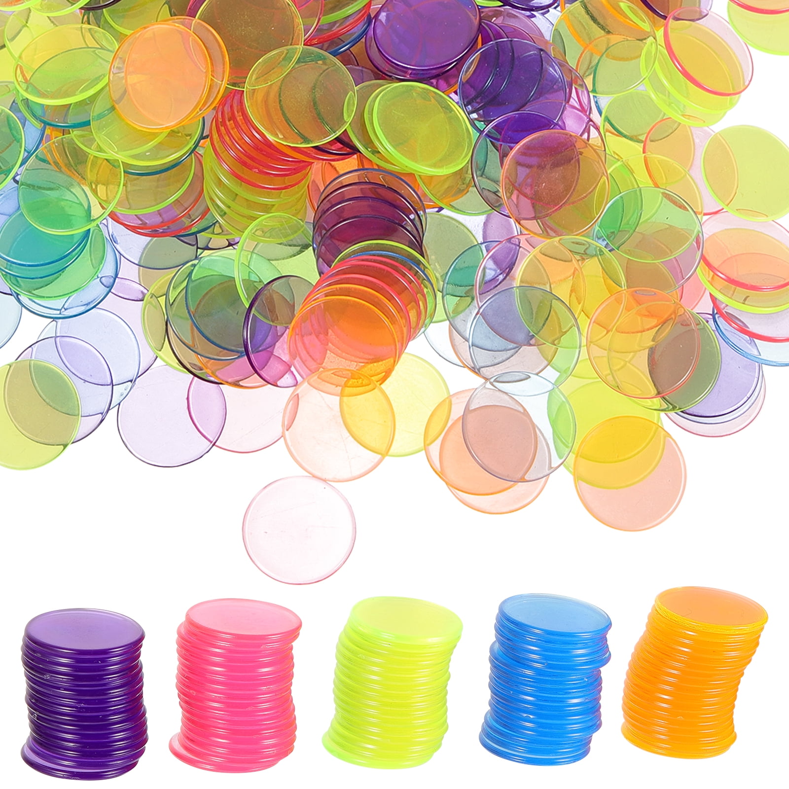 Poker Tokens SKYLETY 400 Pieces Plastic Poker Chips 4 Colors 1 Inch ...